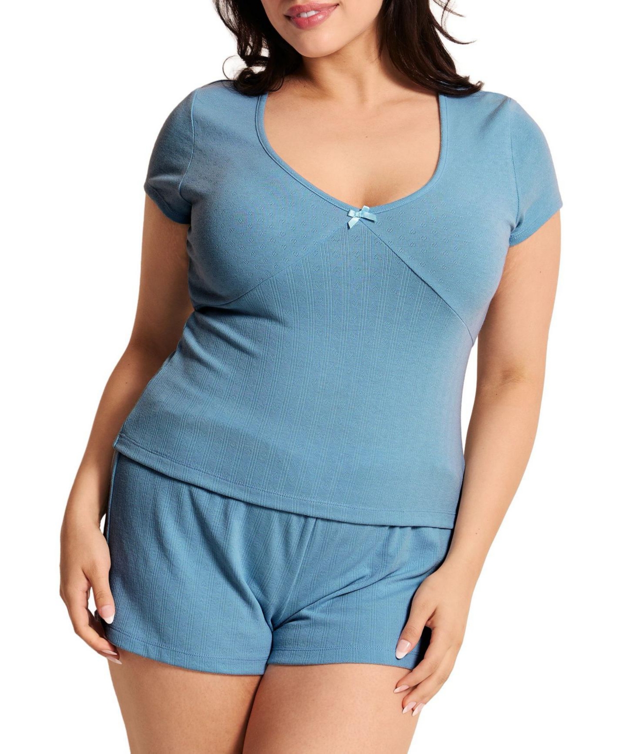 Click here for Adore Me Eloise Womens Plus-Size Short Pajama Set... prices