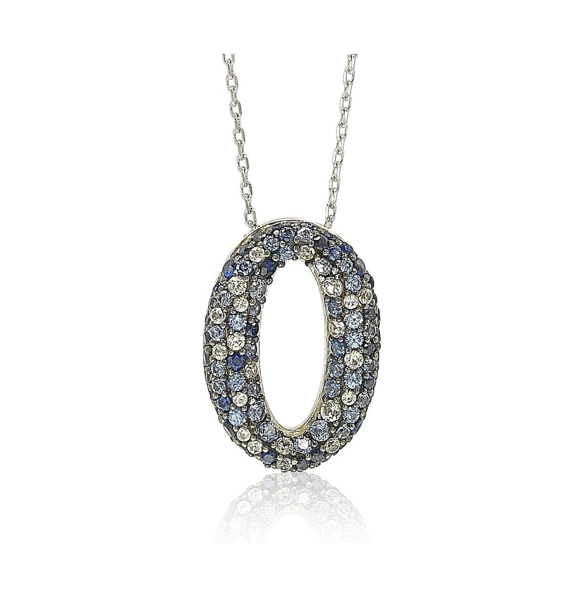 Click here for Suzy Levian Sterling Silver Sapphire & Created Whi... prices