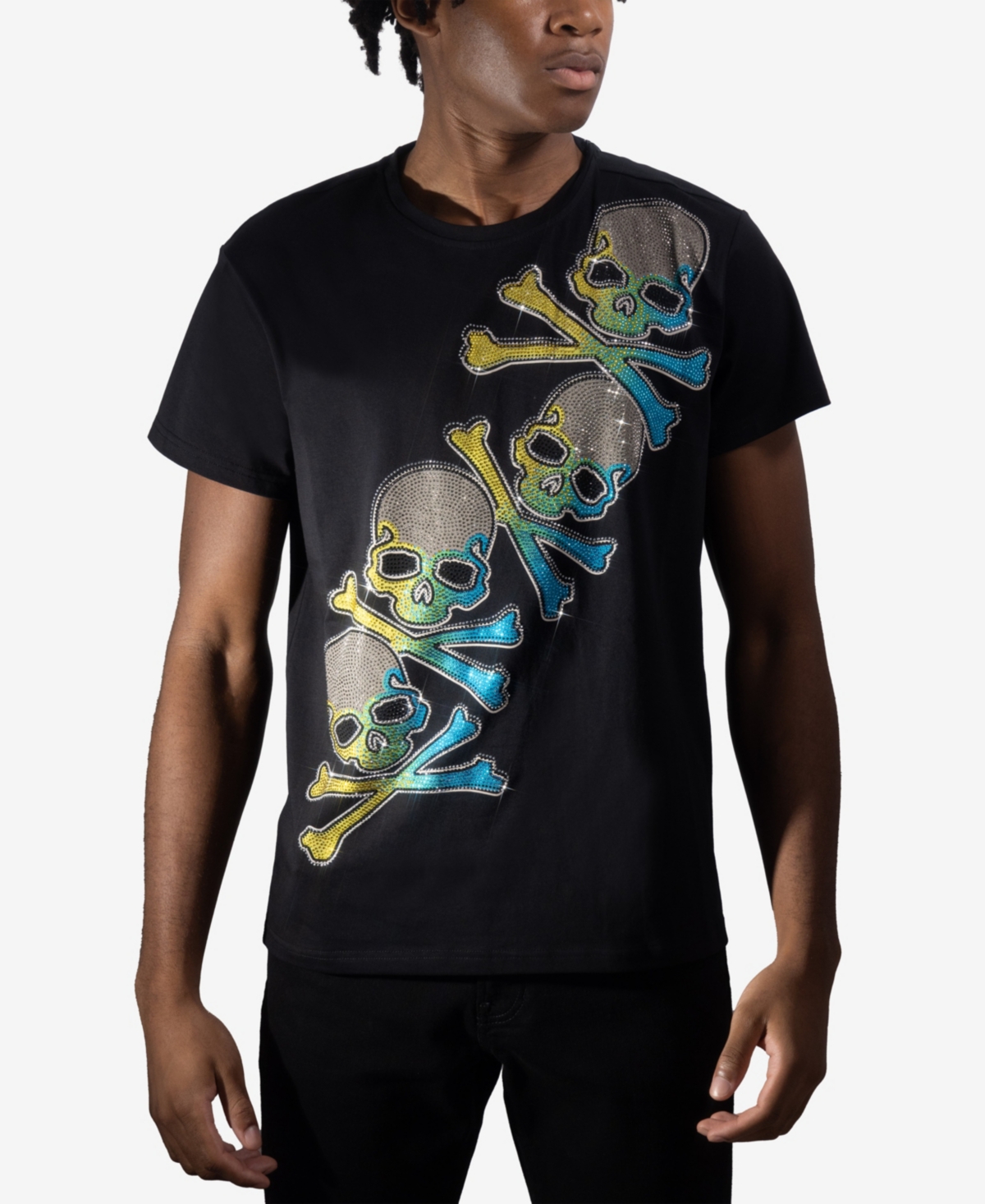 Click here for Heads Or Tails Mens Rhinestone Graphic T-Shirt - B... prices