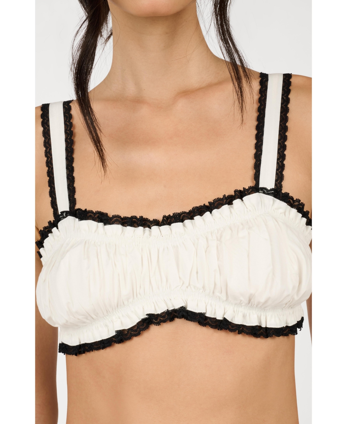 Click here for WeWoreWhat Womens Ruched Crop Top prices