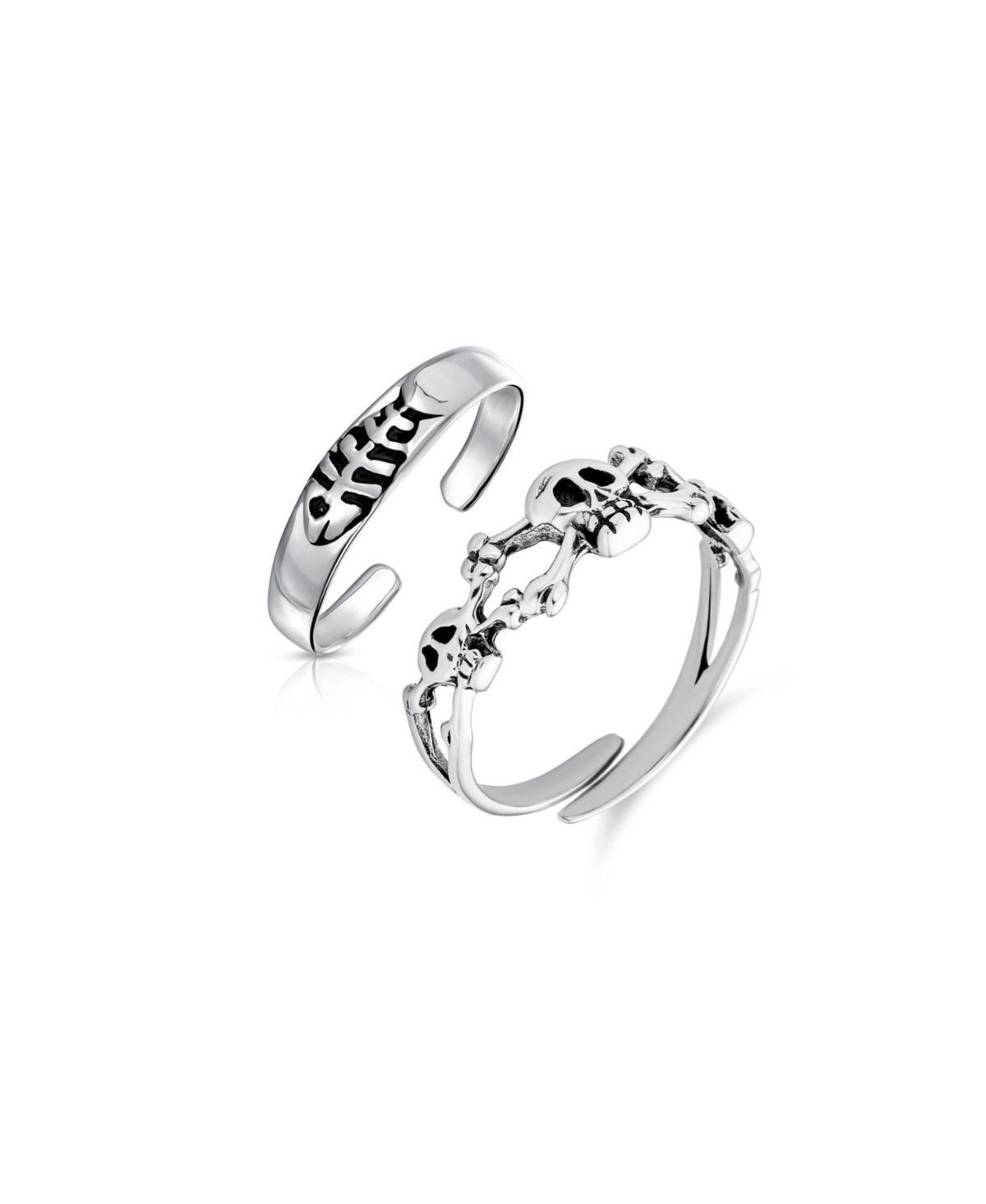 Click here for Bling Jewelry Set of 2 Nautical Fish Bone and Punk... prices