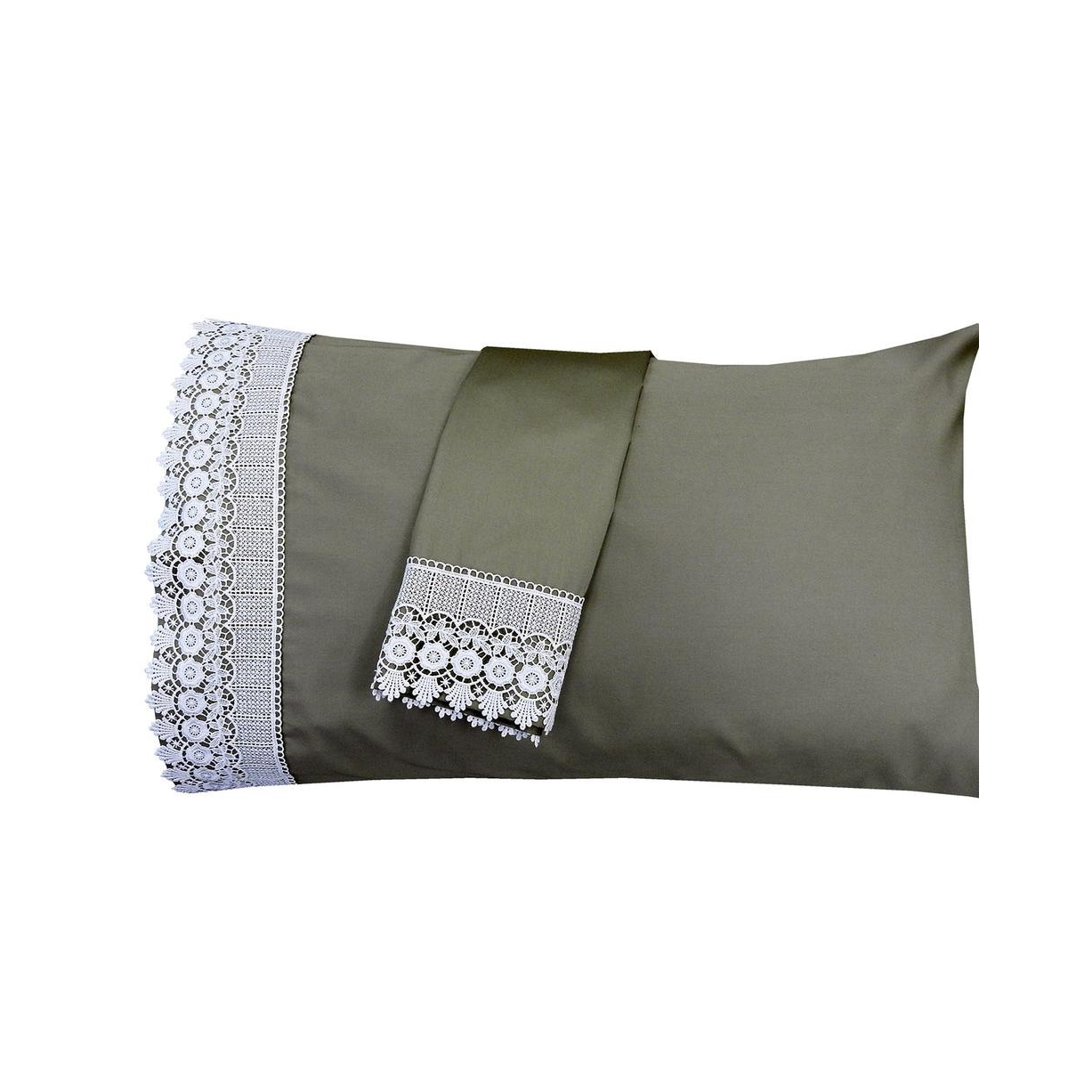 Click here for Embellished 4-Inch Lace Trim Pillowcases (Pair) Lu... prices