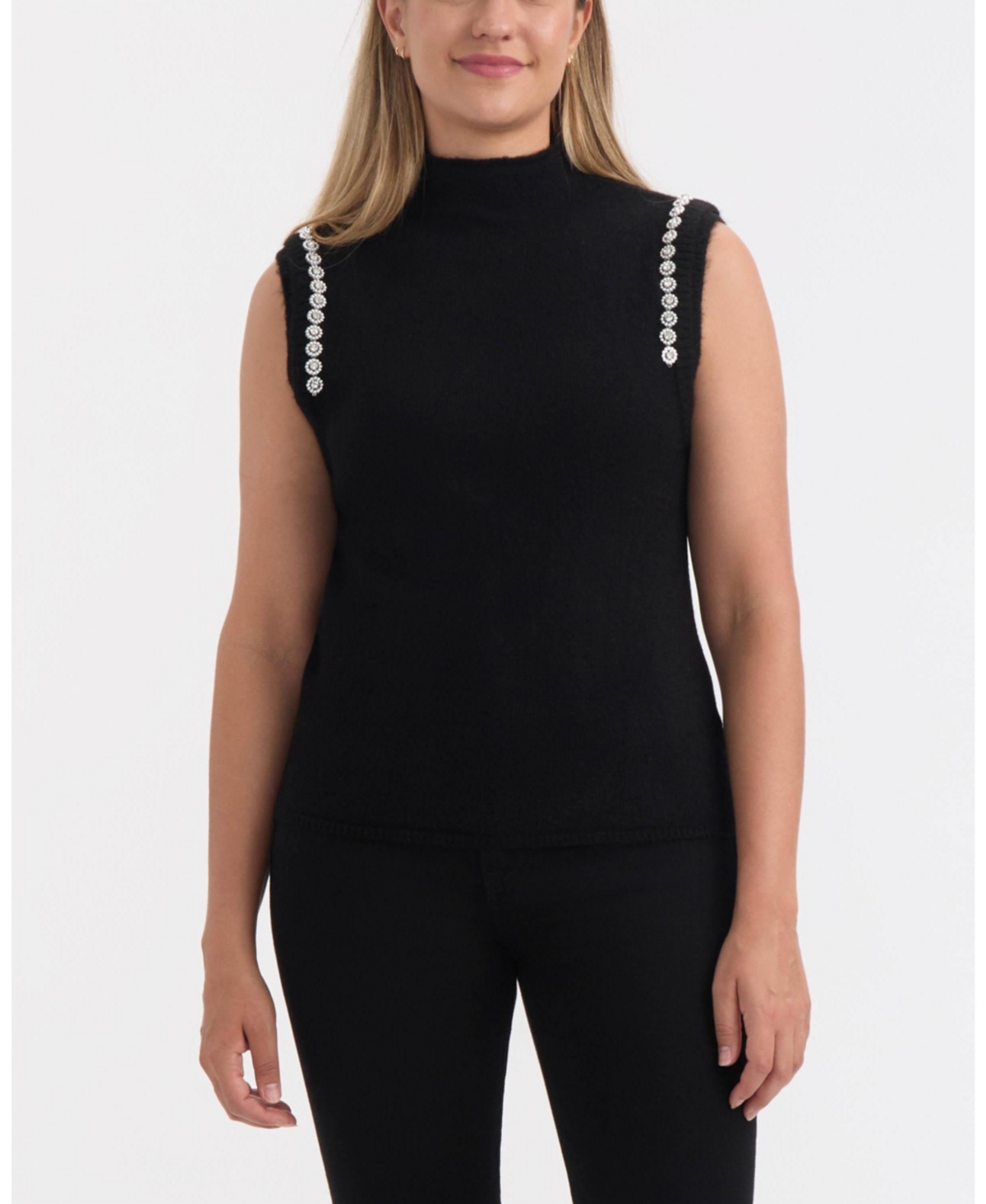 Click here for Ellen Tracy Womens Sleeveless Sweater Vest with Rh... prices