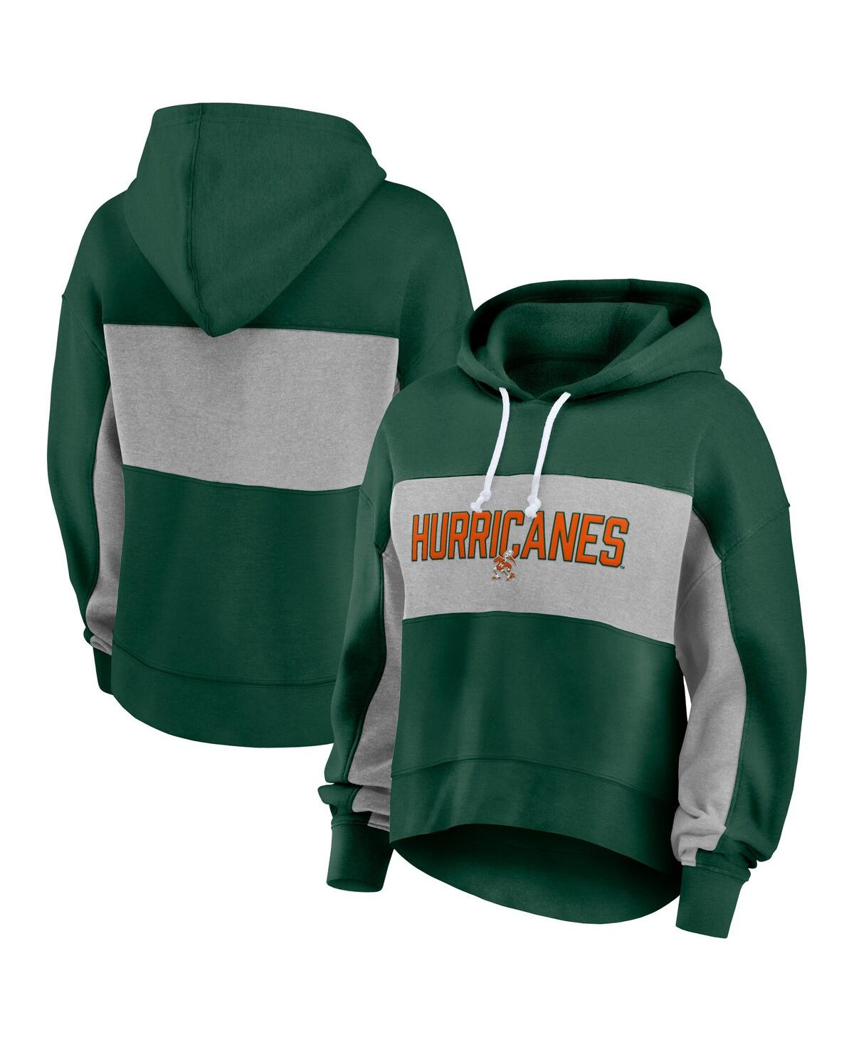 Click here for Fanatics Womens Green/Gray Miami Hurricanes Fleece... prices