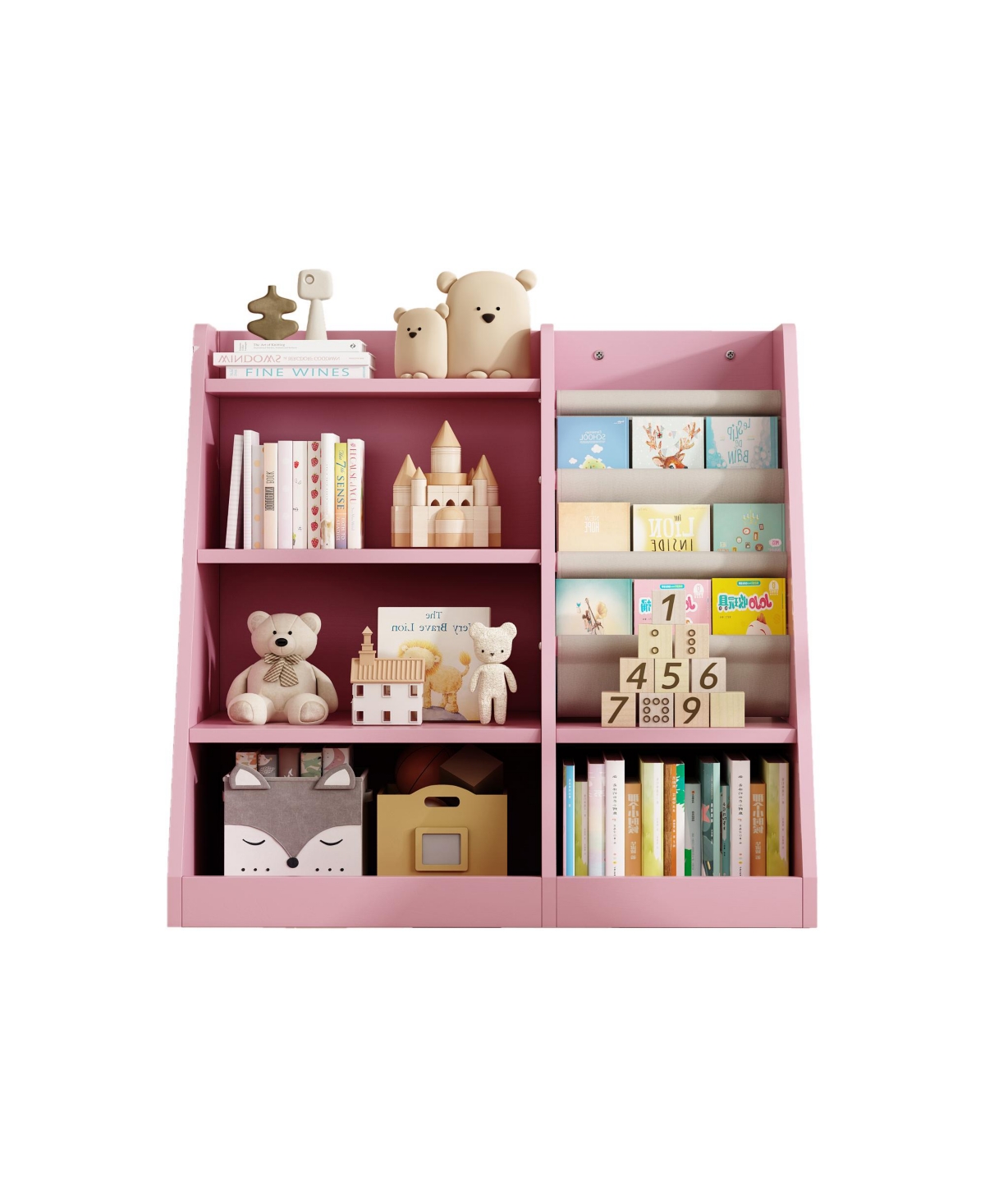 Click here for Jujabu Pink Wood Kids Bookshelf Toy Storage Organi... prices