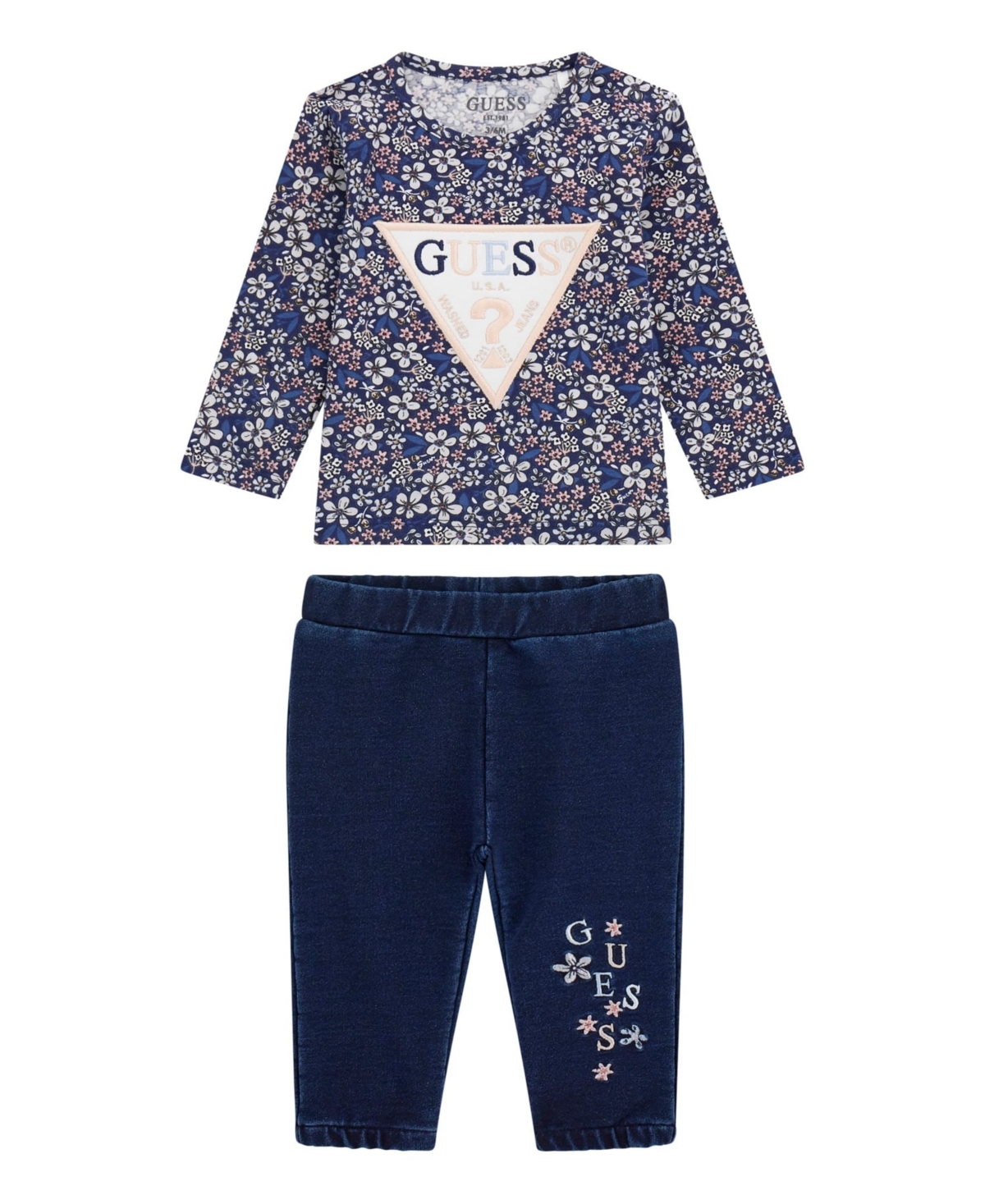 Click here for Guess Baby Girls 2-Piece Long Sleeve T-Shirt and K... prices