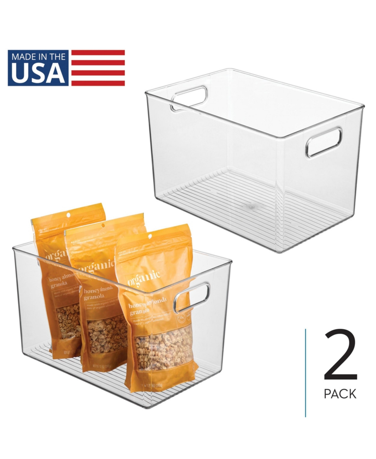 Click here for iDesign Plastic Storage Bin with Handles - Set of... prices