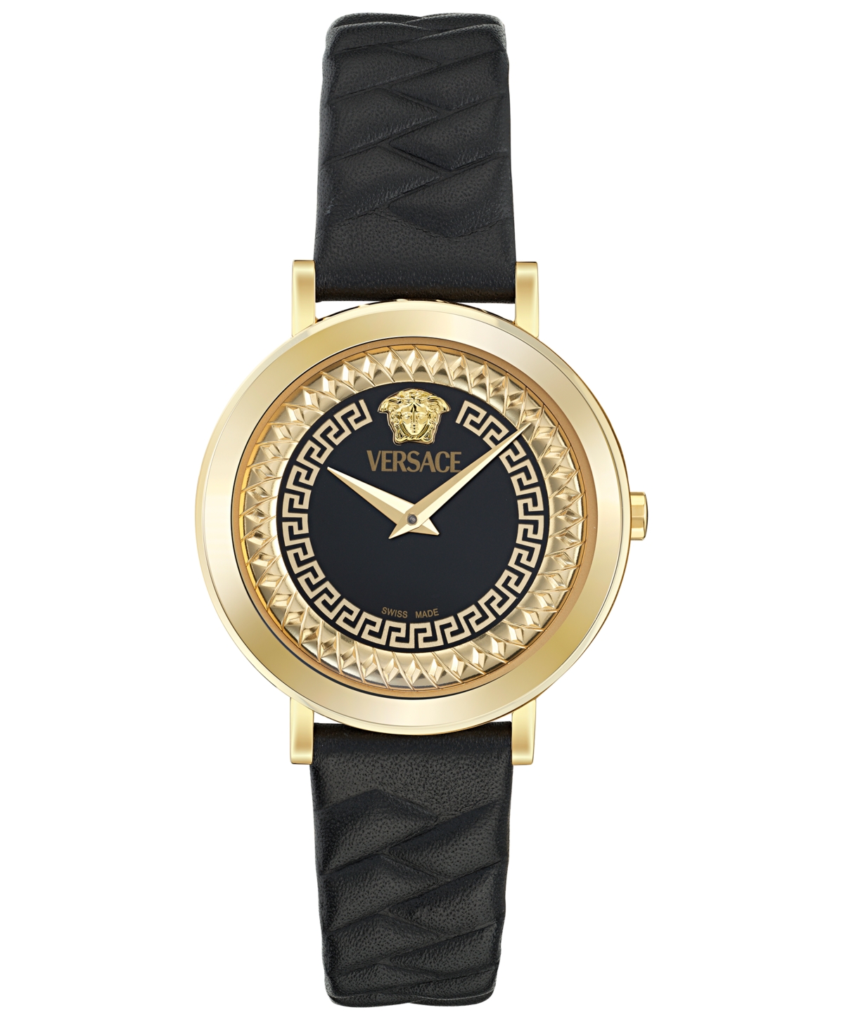Click here for Versace Womens Swiss Delphinus Black Leather Strap... prices