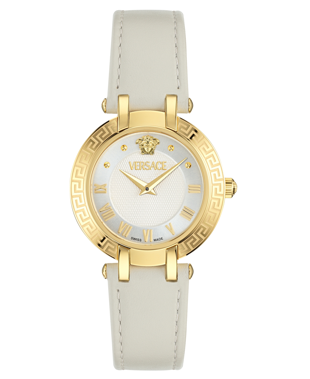 Click here for Versace Womens Swiss Antlia White Leather Strap Wa... prices