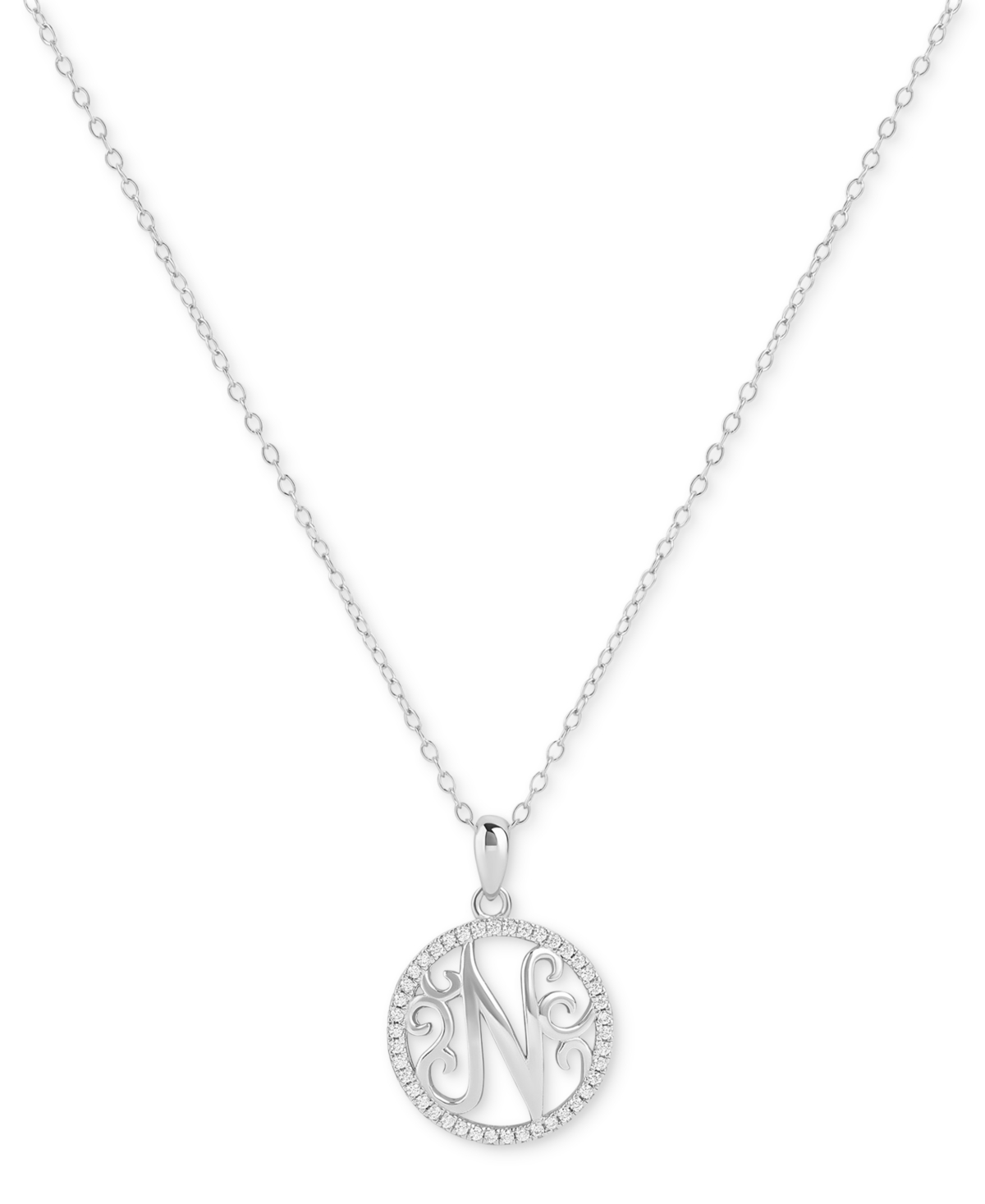Click here for Giani Bernini Cubic Zirconia N Initial Halo 18 Pen... prices