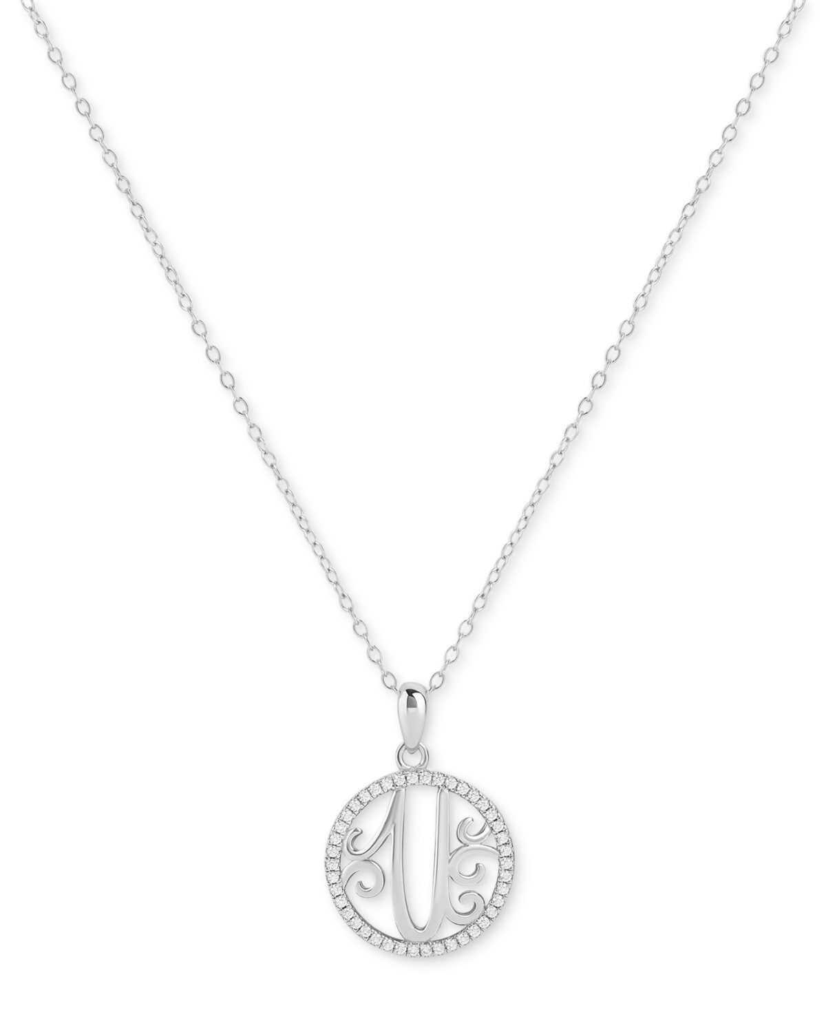 Click here for Giani Bernini Cubic Zirconia Filigree Initial U Mo... prices