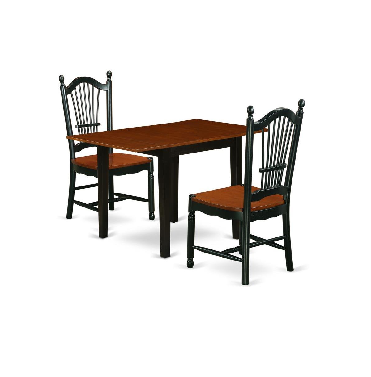 Click here for East West Furniture Dining Room Set Black & Cherry... prices