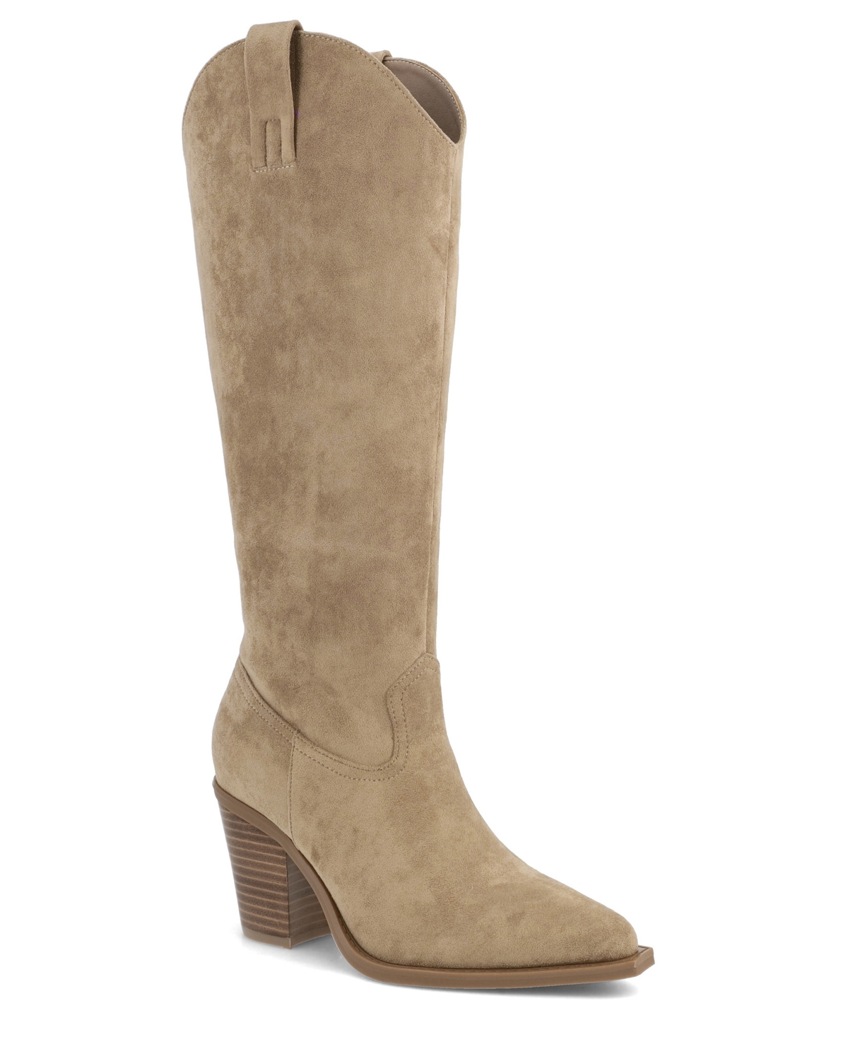 Click here for Mia Womens Messini Stacked Heel Pointed Toe Tall B... prices