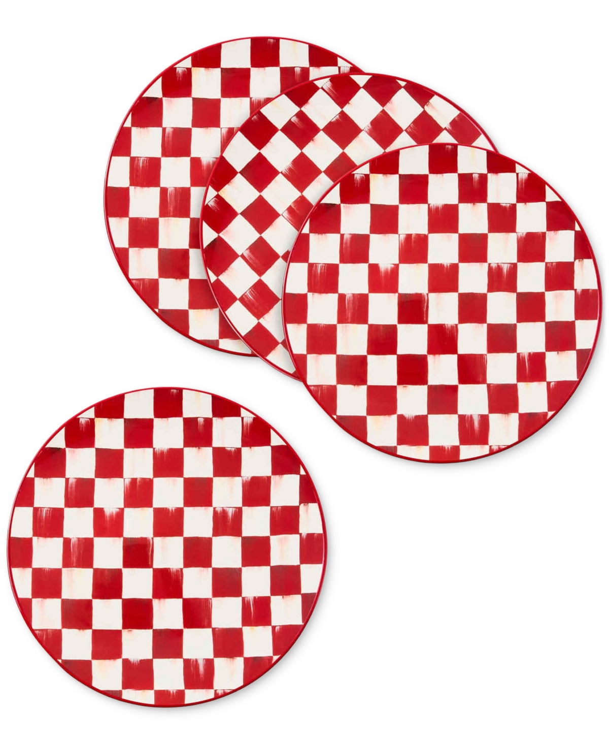 Click here for MacKenzie-Childs Cherry Check Dinner Plates  Set o... prices
