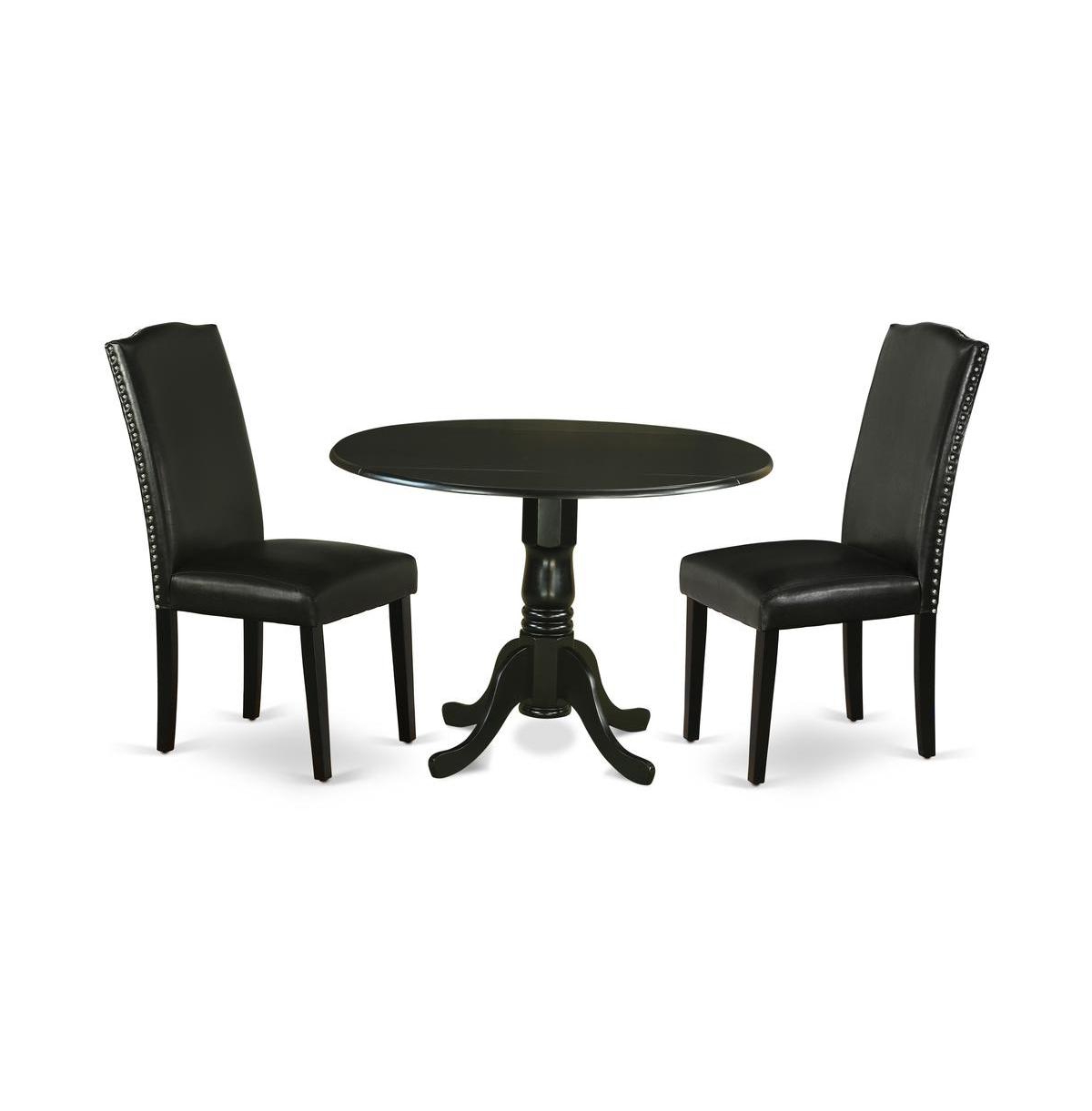 Click here for East West Furniture Dining Room Set Black - Black prices