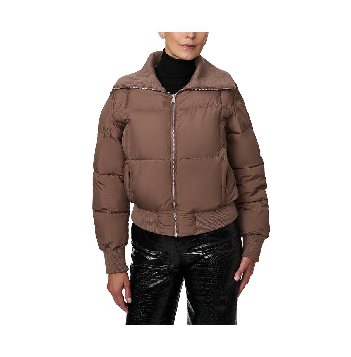 Click here for Bernardo Womens Bomber with Rib Knit Trim - Pine b... prices