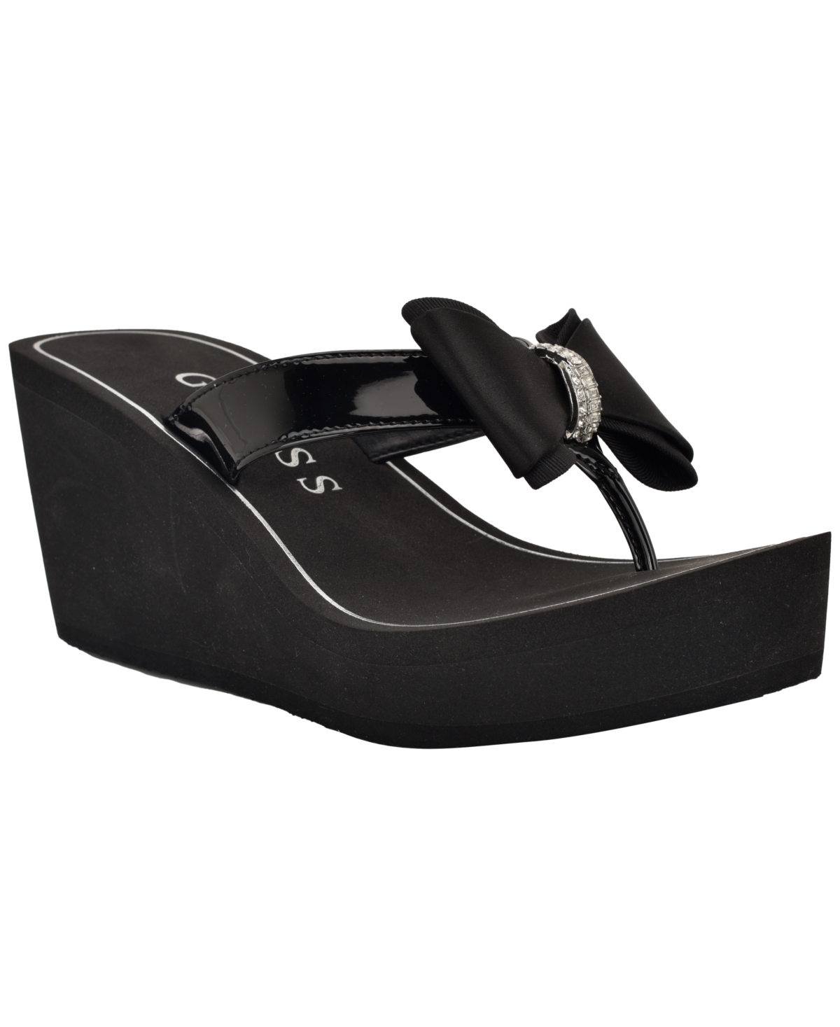 Click here for Guess Womens Stazie Embellished High Wedge Eva San... prices