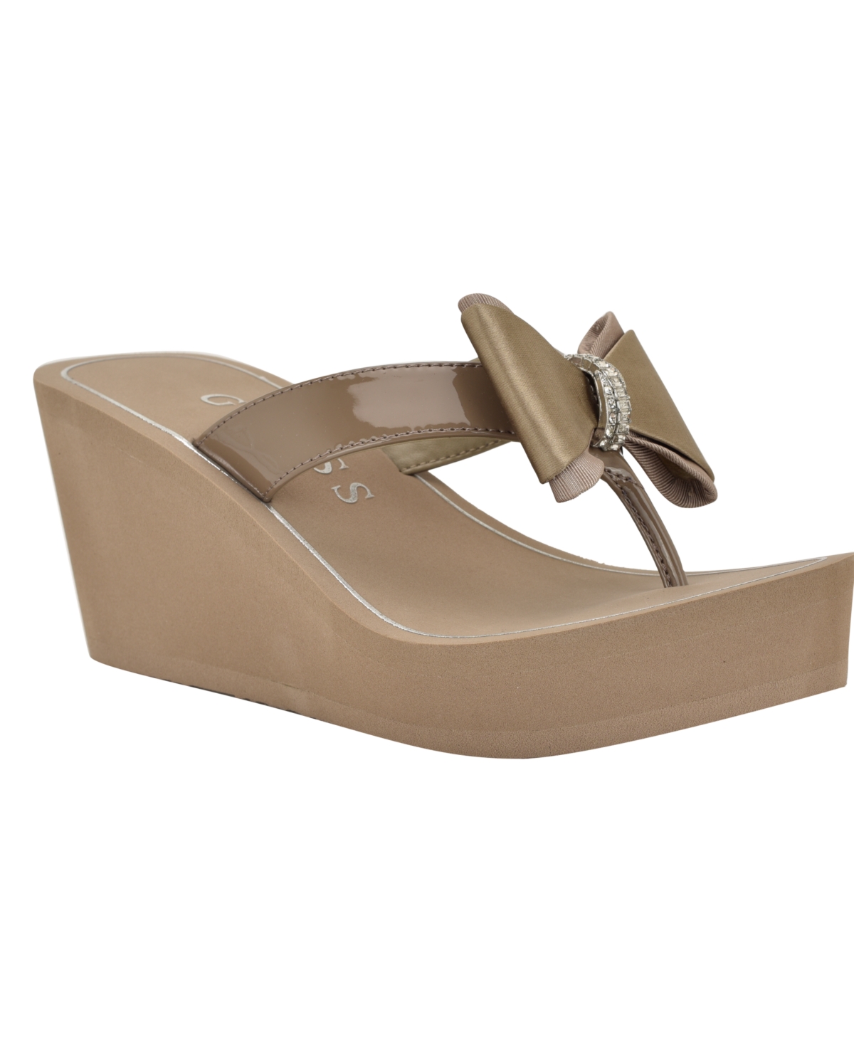 Click here for Guess Womens Stazie Embellished High Wedge Eva San... prices