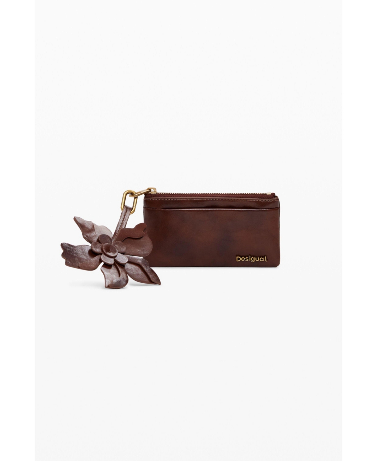 Click here for Desigual Womens Small shiny floral purse - Brown prices