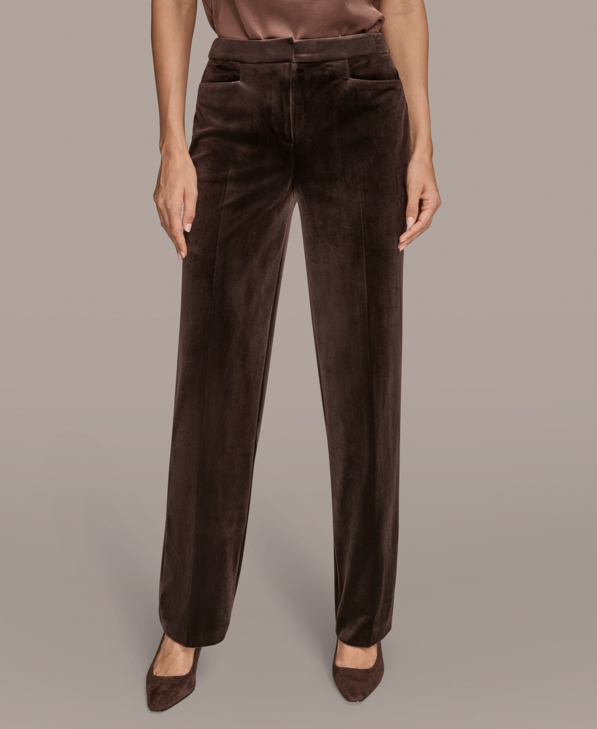 Click here for Donna Karan New York Womens Velvet Straight Leg Pa... prices