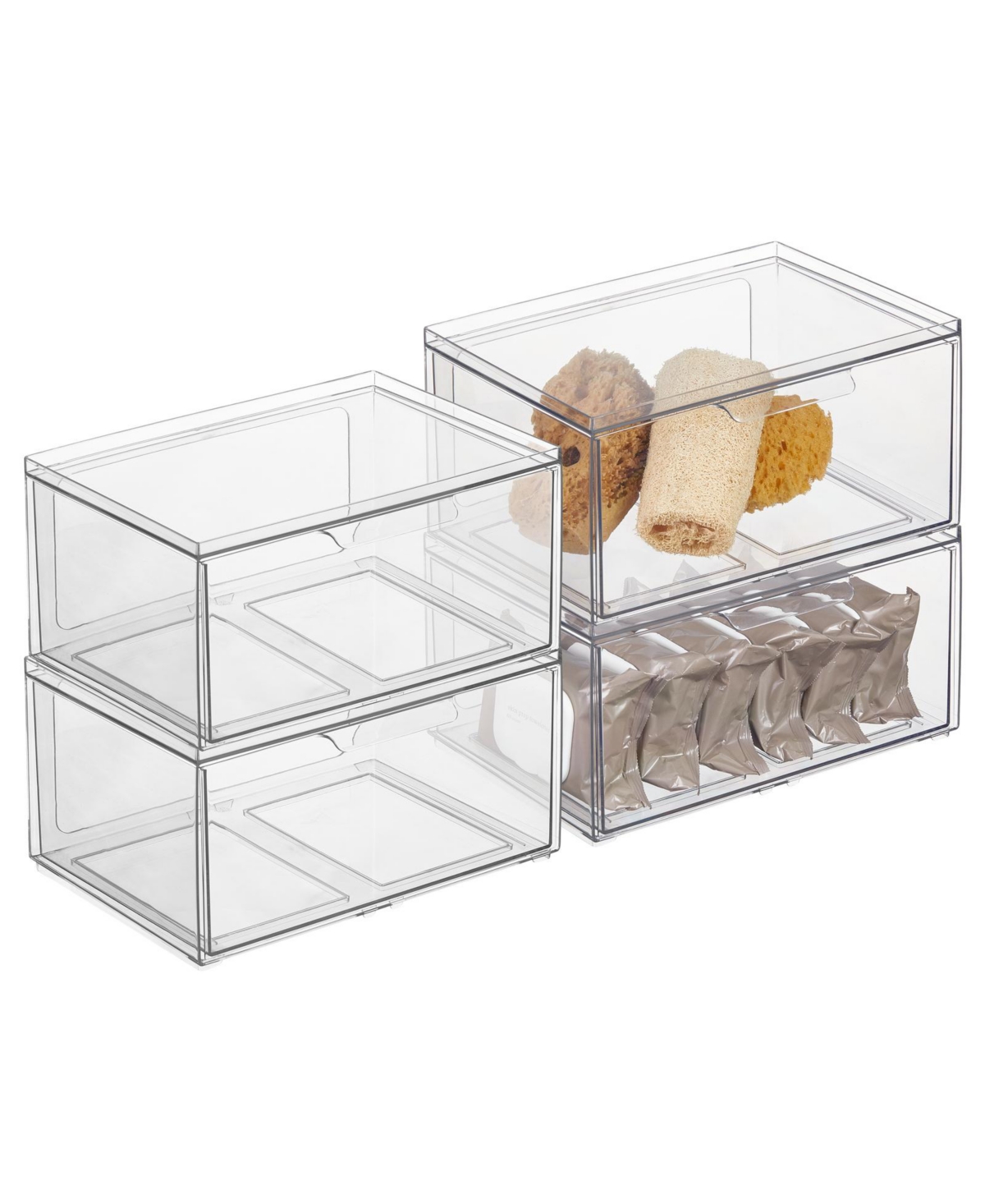Click here for mDesign Plastic Wide Stackable Bathroom Storage Or... prices
