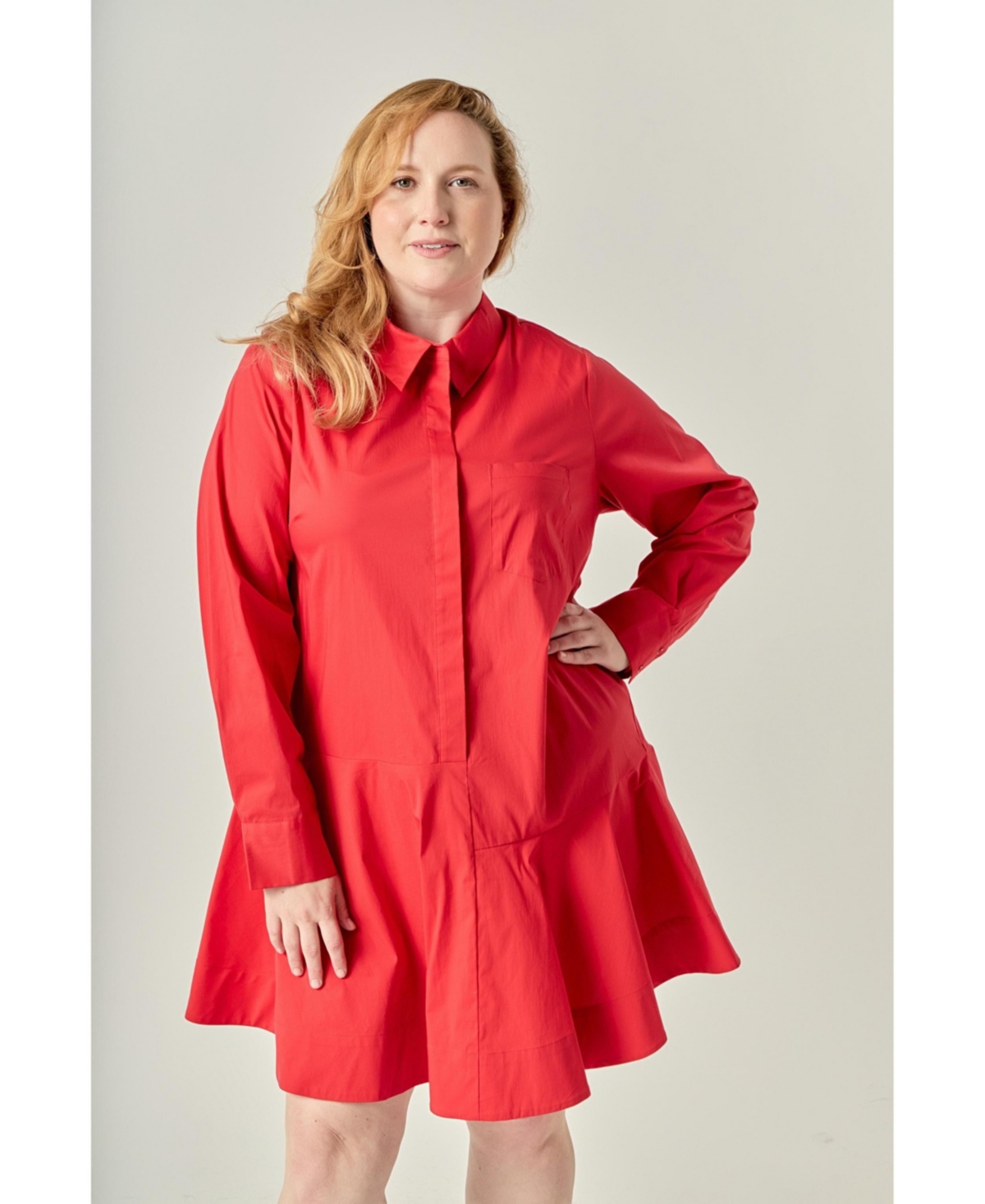 Click here for English Factory Womens Collar Flare Skirt Dress prices