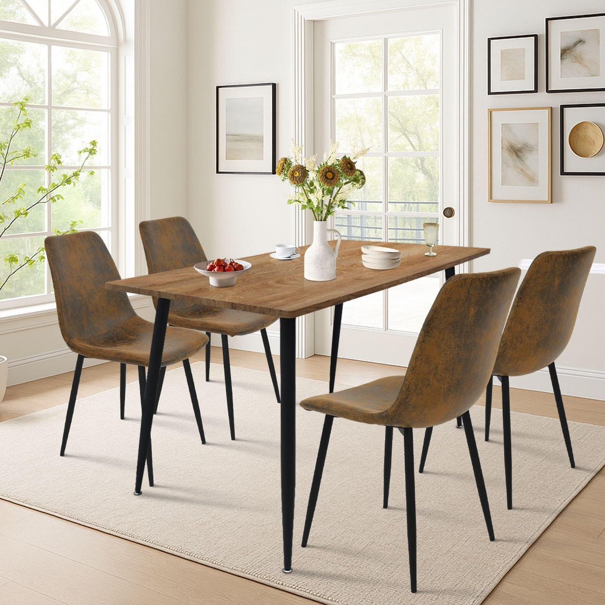 Click here for Maison Boucle Modern 4-Piece Dining Set with 47 x... prices