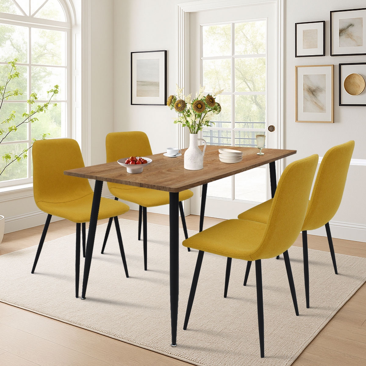 Click here for Maison Boucle Modern 4-Piece Dining Set with 47 x... prices