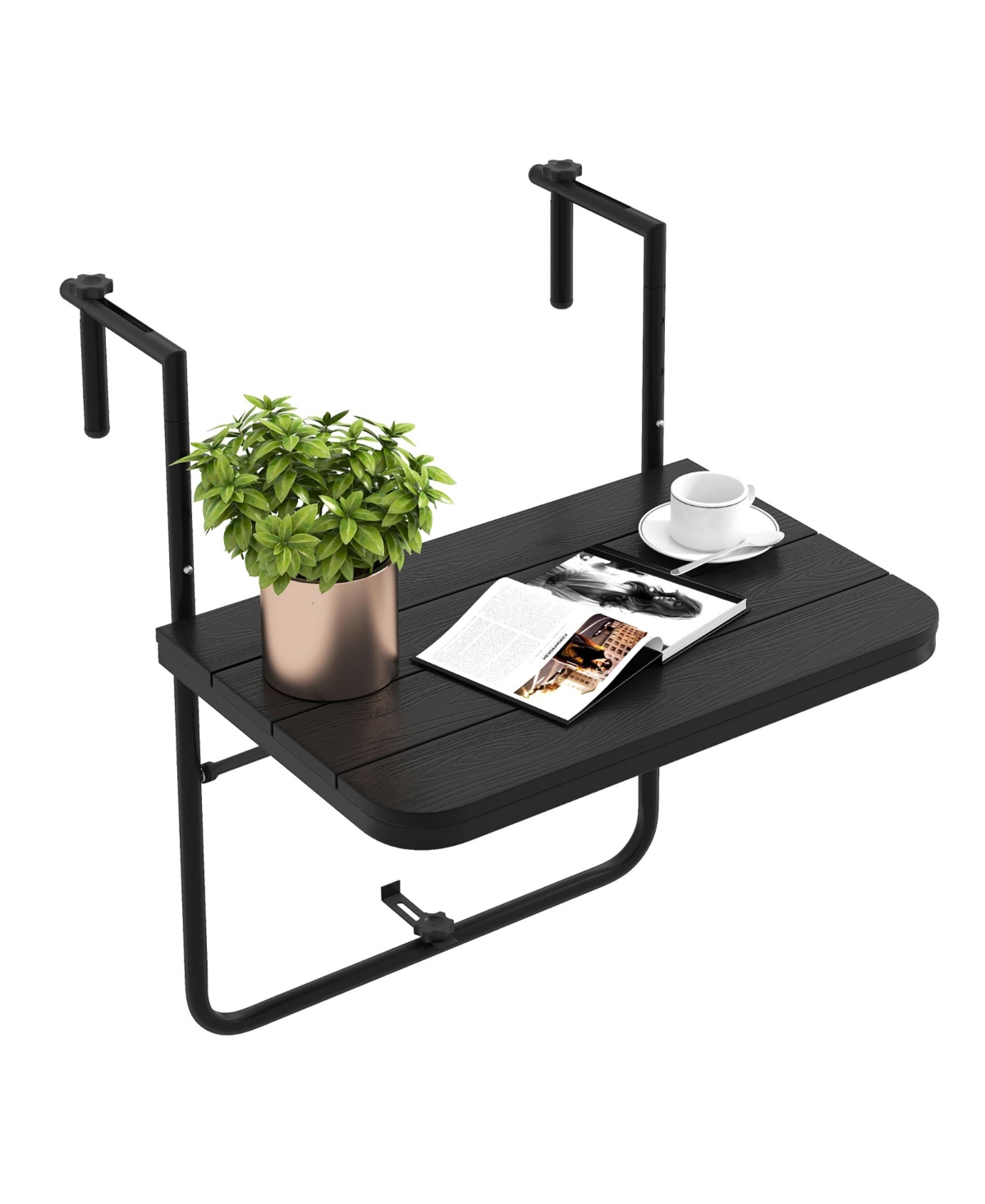 Click here for Costway Folding Hanging Table Outdoor Railing Tabl... prices