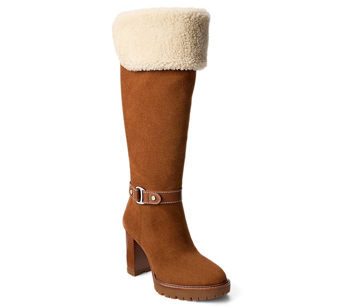 Click here for Lauren Ralph Lauren Womens Tasha Suede & Shearling... prices