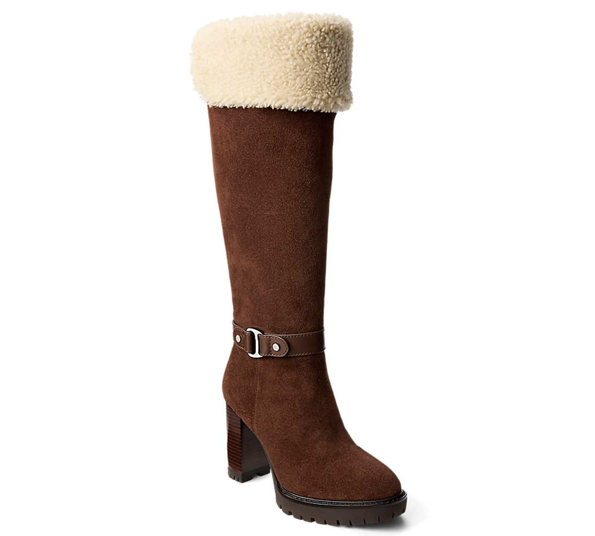 Click here for Lauren Ralph Lauren Womens Tasha Suede & Shearling... prices