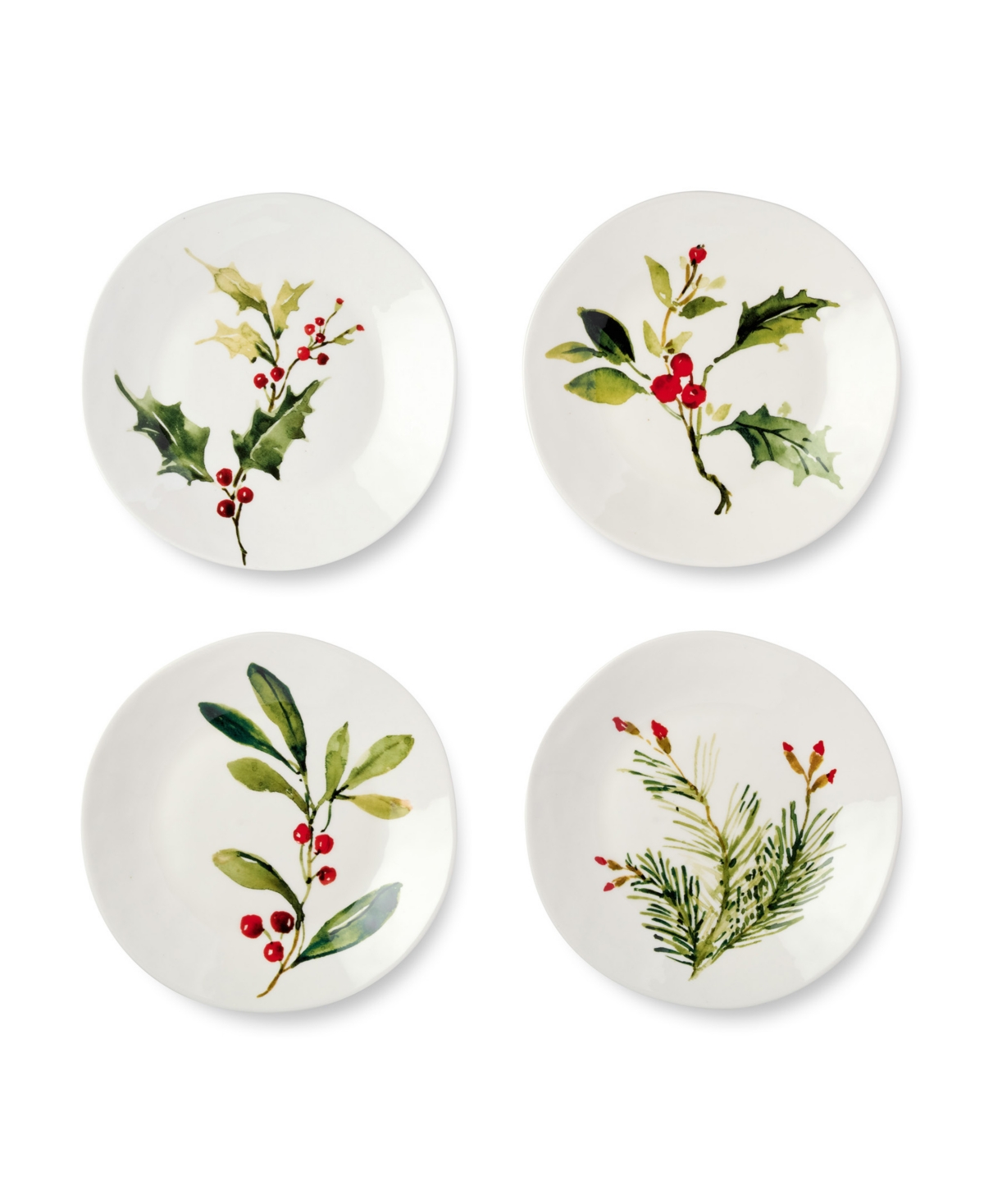 Click here for Certified International Holly Vines Dessert Plates... prices