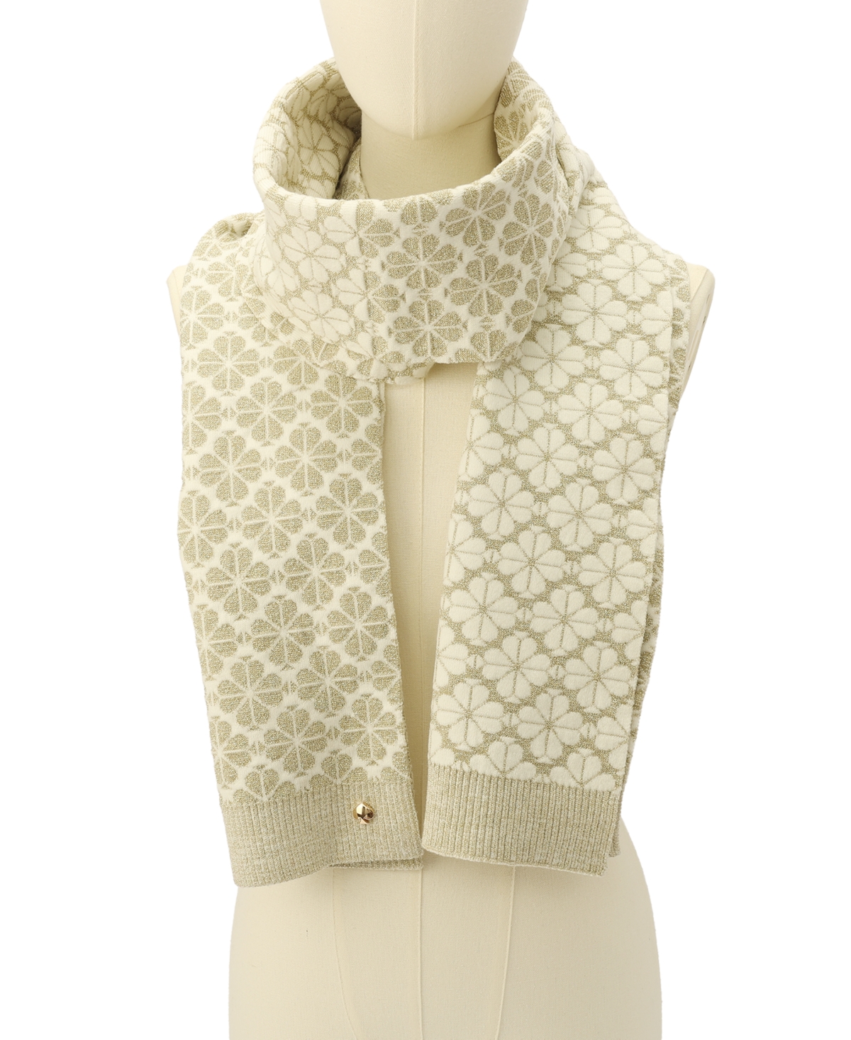 Click here for kate spade new york Spade Flower Tonal Scarf - Cre... prices