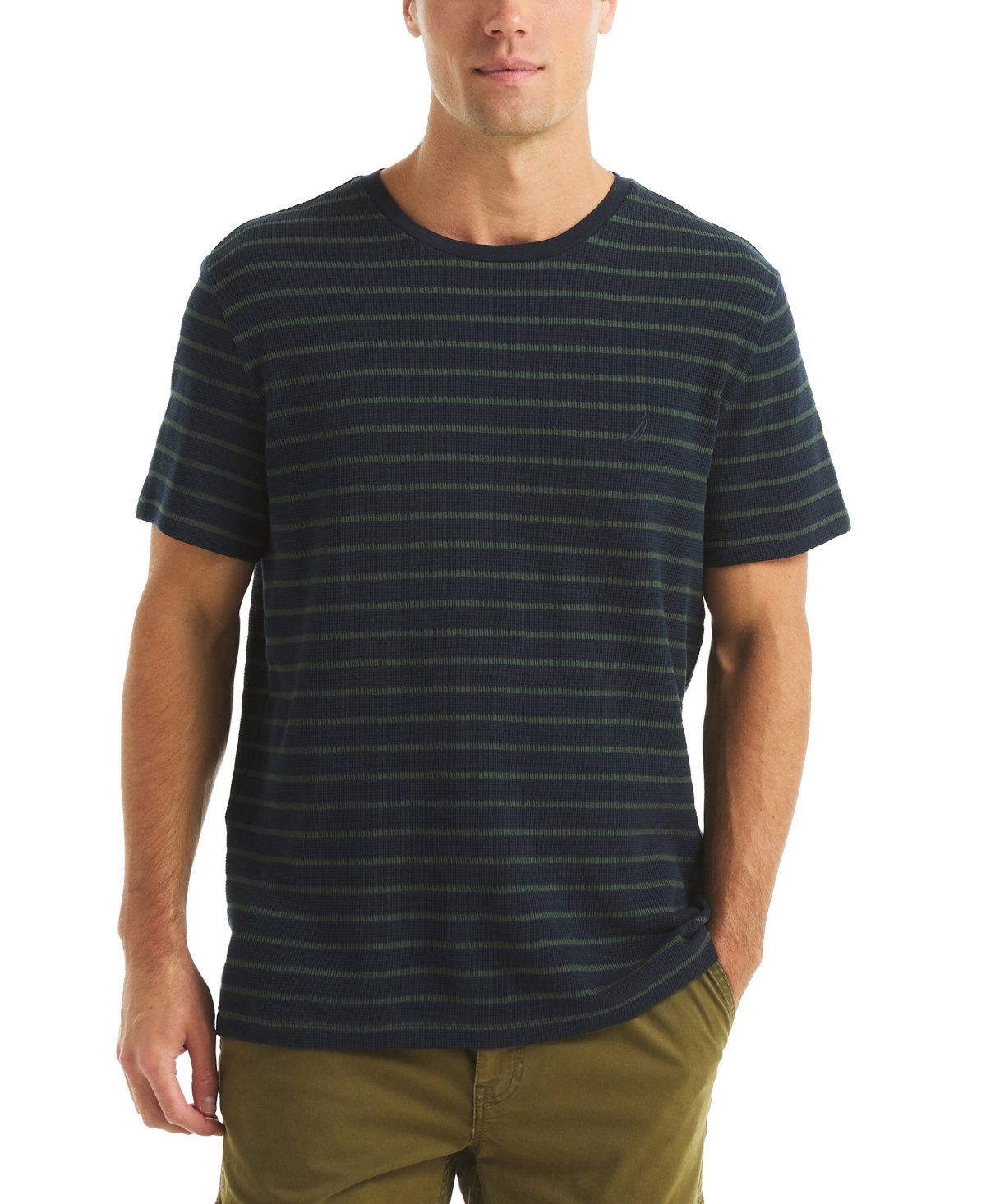 Click here for Nautica Mens Navigator Striped Crewneck T-Shirt -... prices