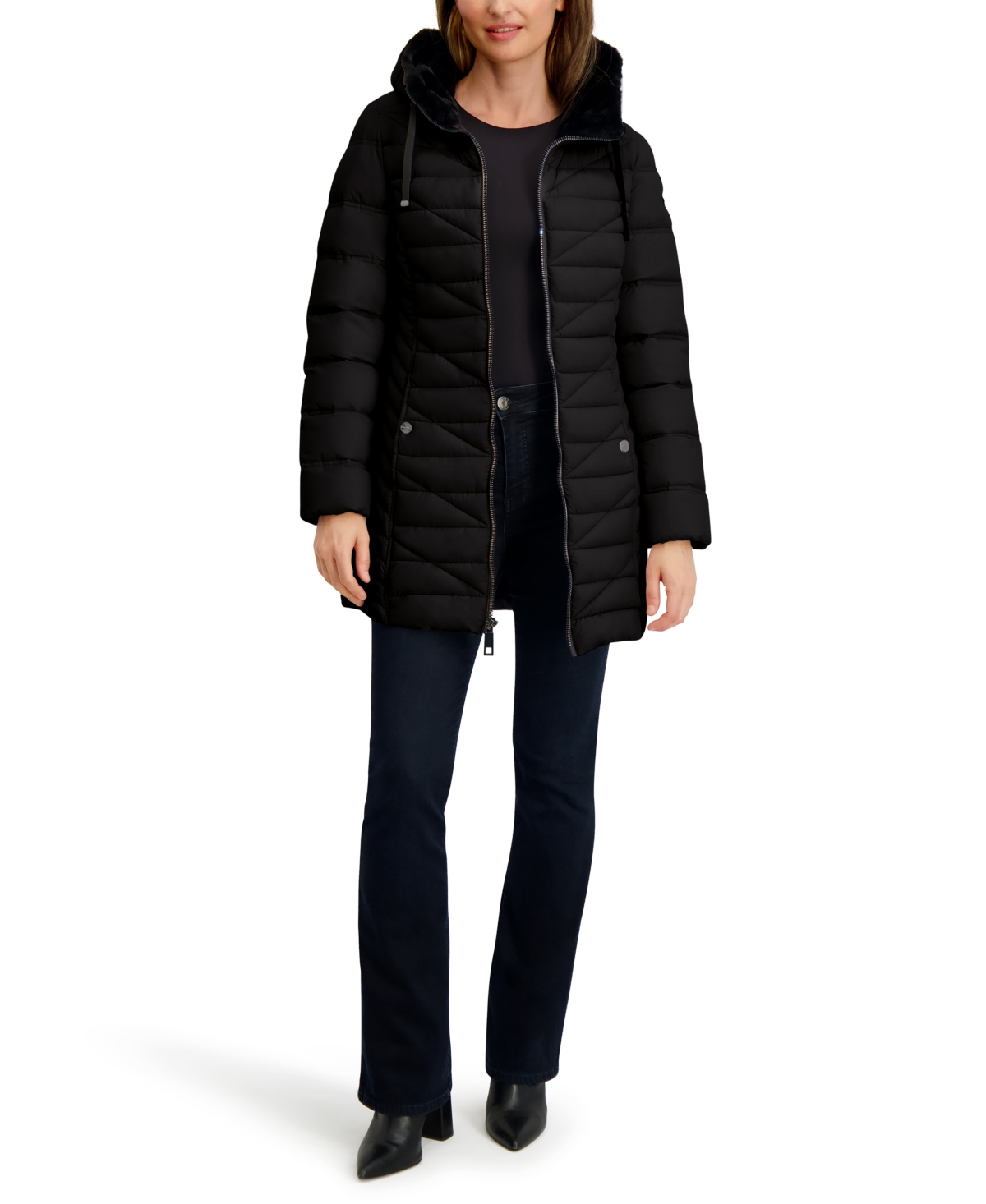 Click here for Nautica Womens Faux-Fur-Lined Hooded Puffer Coat -... prices