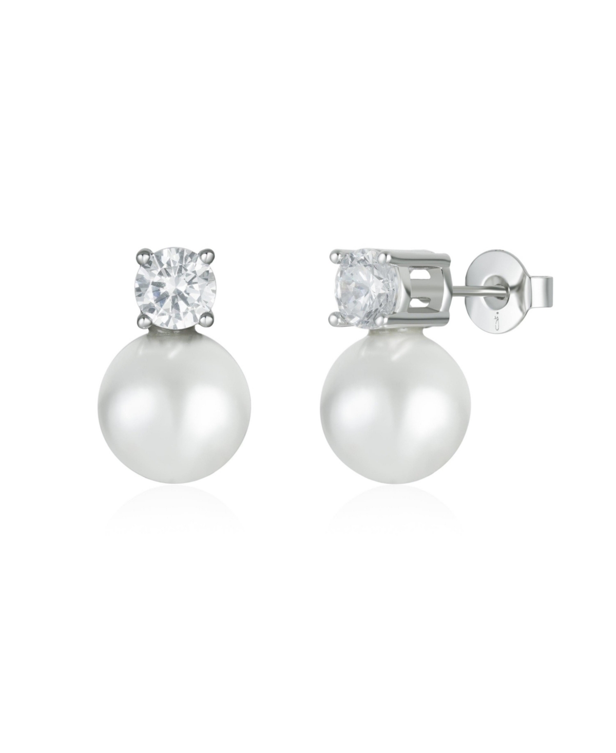 Click here for Maven Pearl and Crystal Studs - Silver prices
