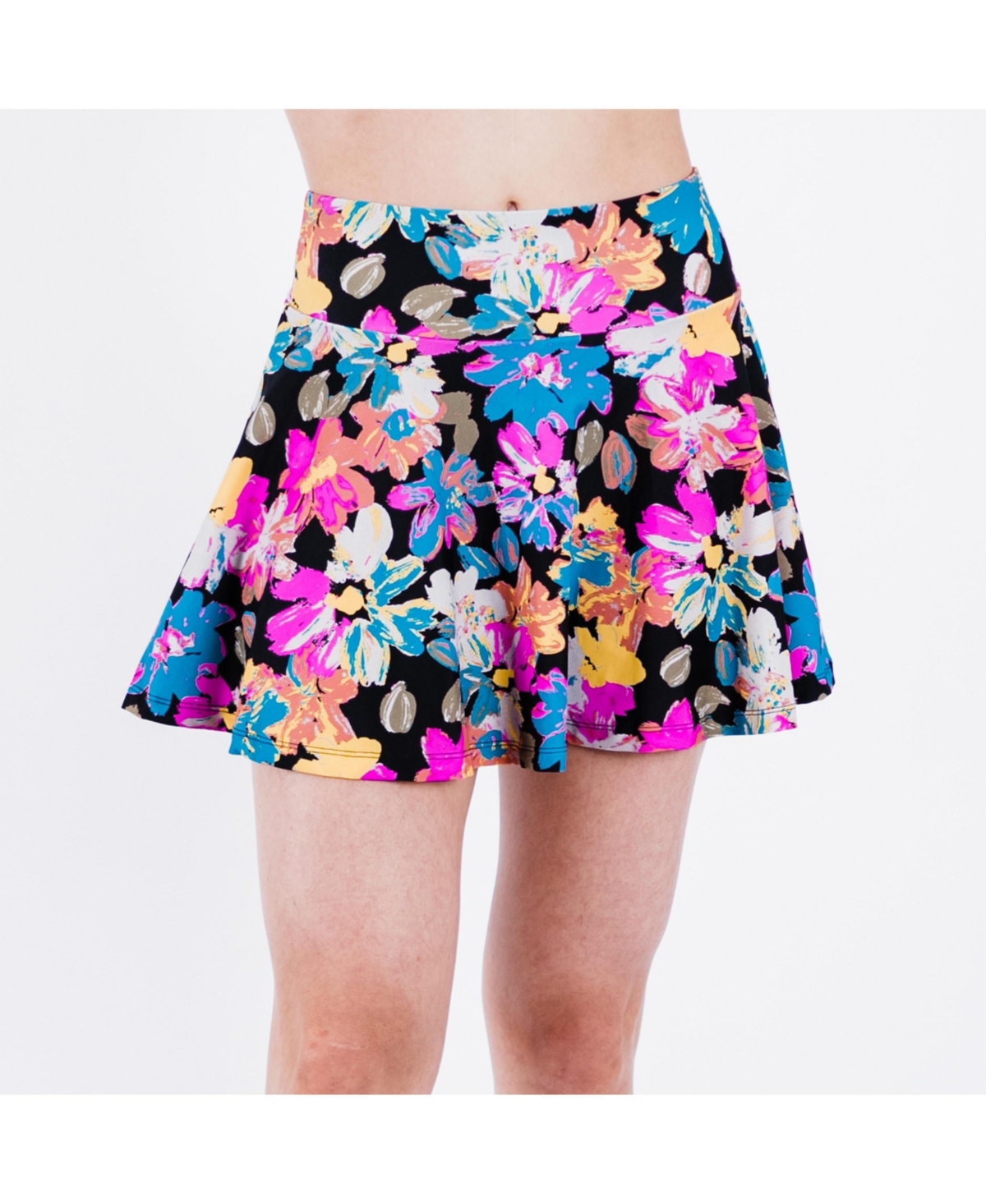 Click here for Calypsa Plus Size Flowy Swim Skirt With Attached S... prices