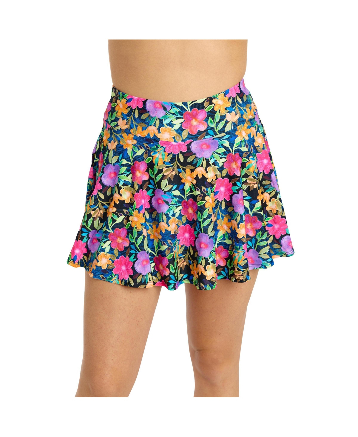 Click here for Calypsa Plus Size Flowy Swim Skirt With Attached S... prices