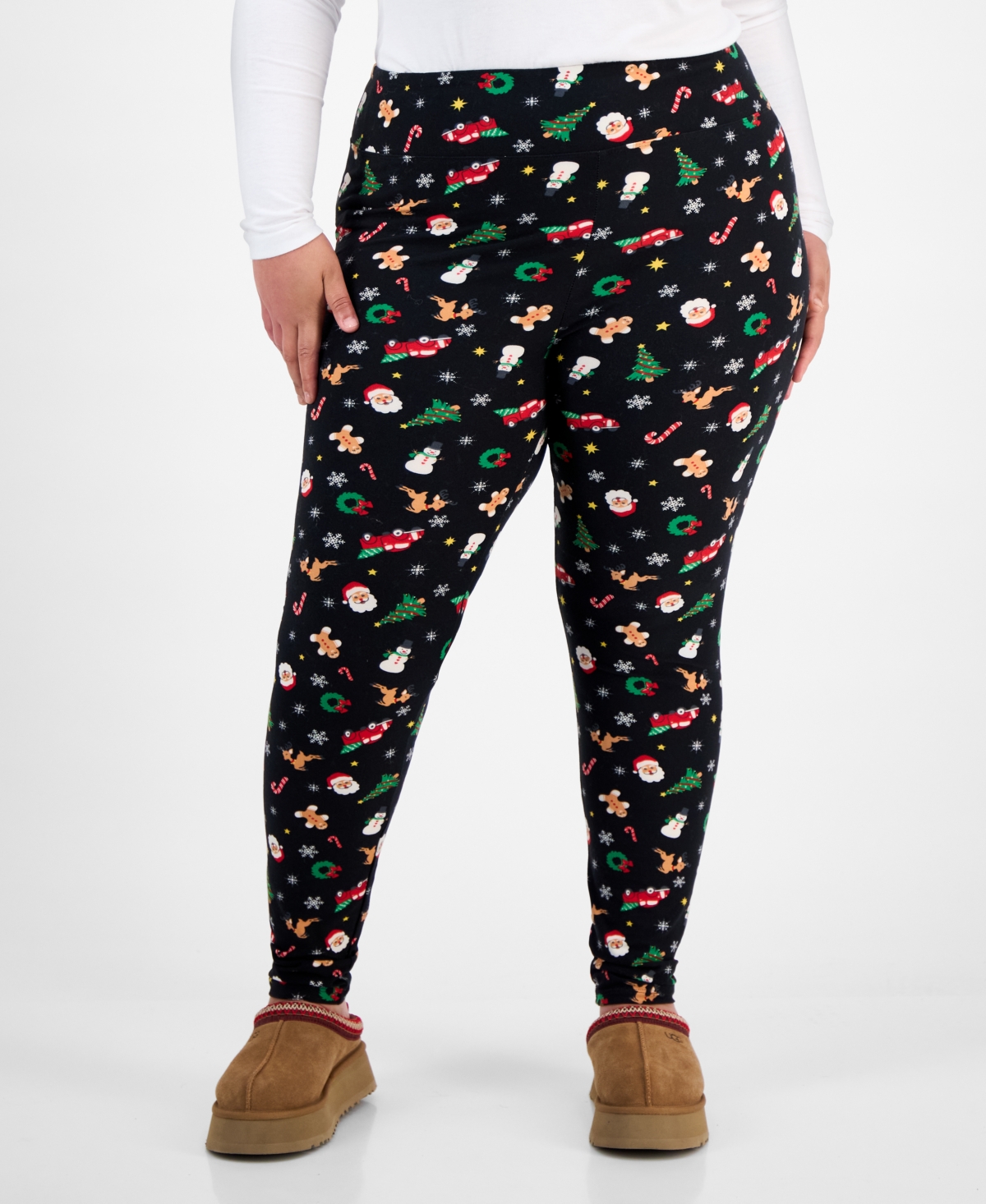 Click here for Planet Heart Trendy Plus Xmas Printed High-Rise Le... prices