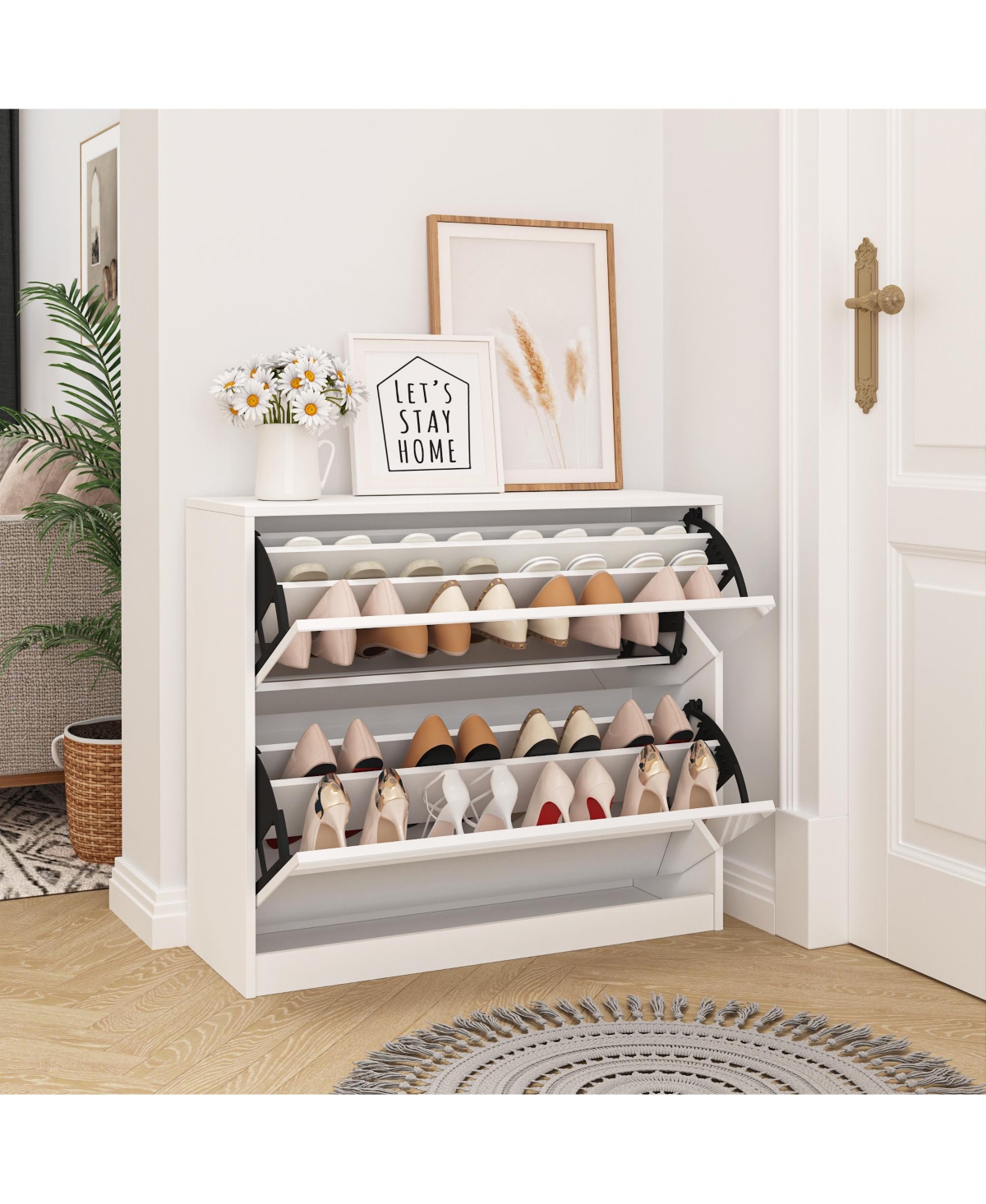 Click here for Lovmor 32.682 Tier Shoe Storage Cabinet with Drade... prices