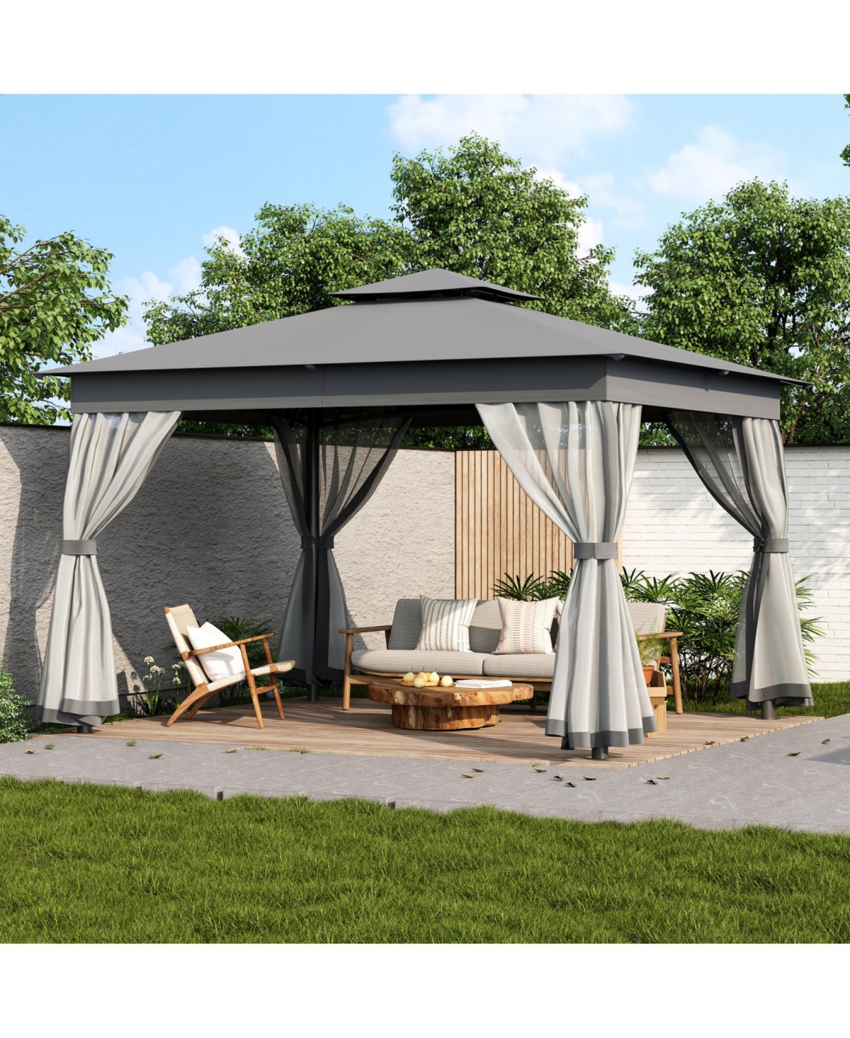 Click here for Streamdale Furniture 10x12 Outdoor Gazebo Tent wit... prices
