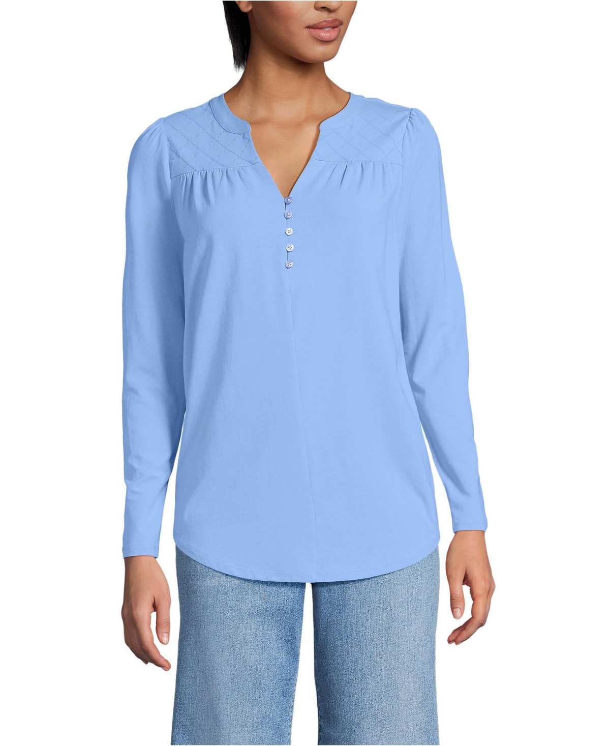 Click here for Lands End Womens Petite Long Sleeve Lightweight Je... prices