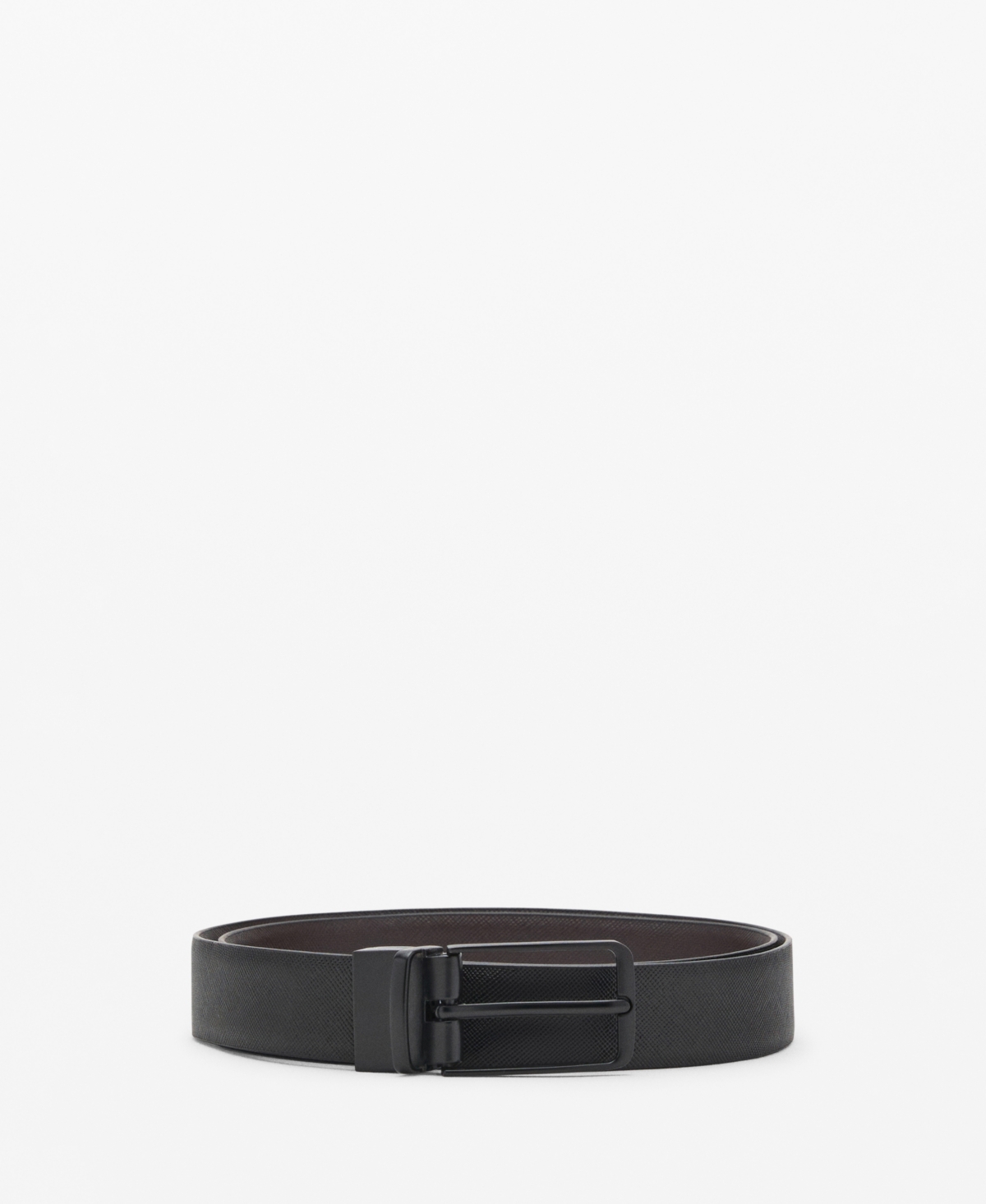 Click here for Mango Mens Leather Belt - Black prices