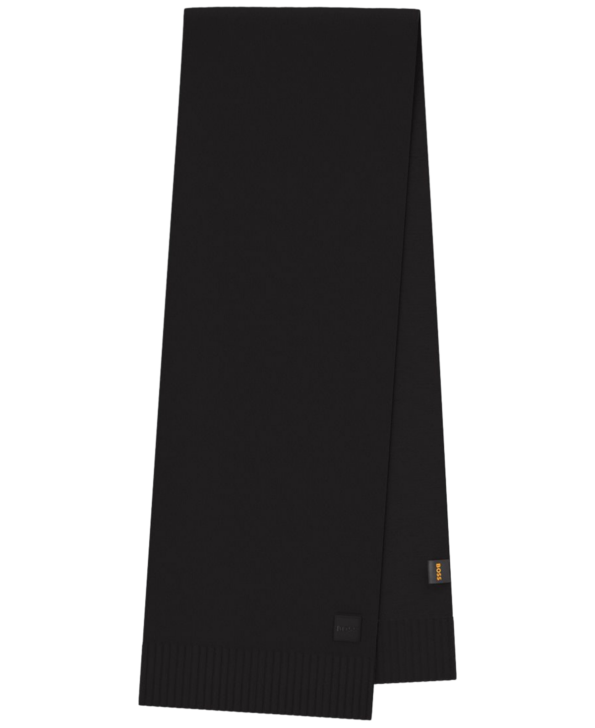 Click here for Hugo Boss Mens Akaio Plain Knit Scarf - Black prices