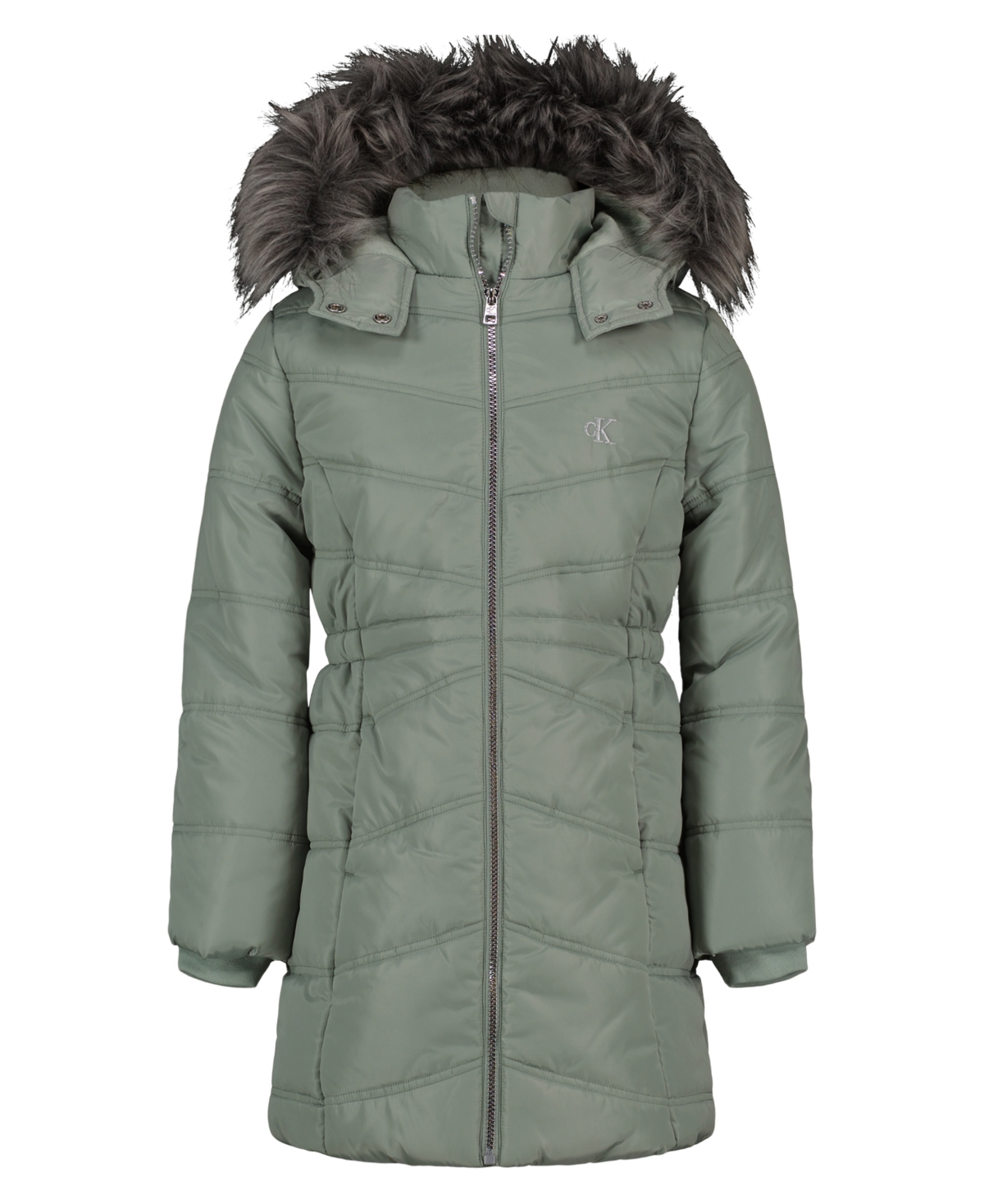 Click here for Calvin Klein Big Girls Aerial Jacket - Iceberg Gre... prices