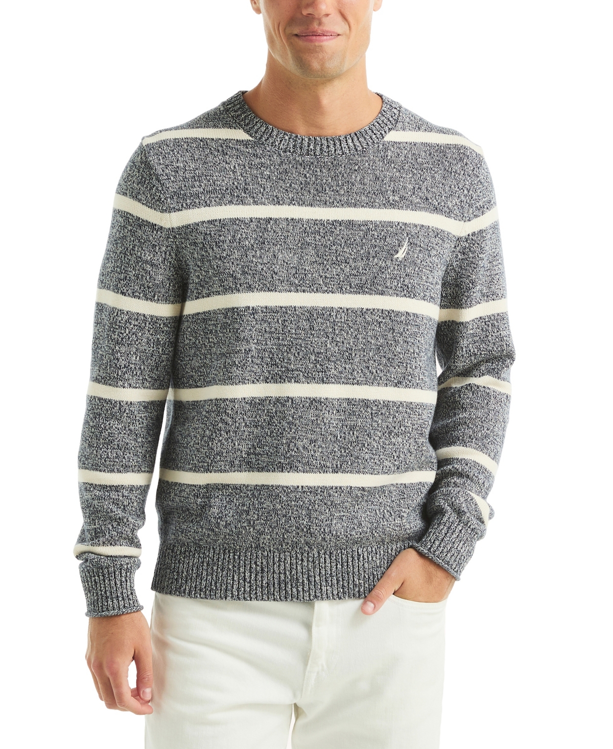 Click here for Nautica Mens Striped Crewneck Sweater - Navy Seas prices