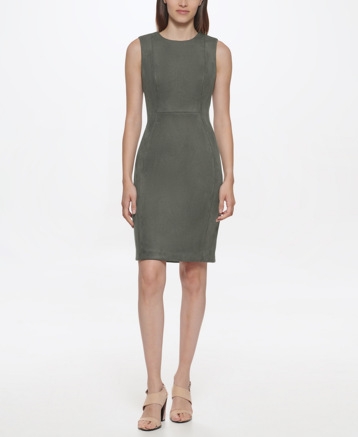 Click here for Calvin Klein Womens Sleeveless Sheath Dress - Cape... prices