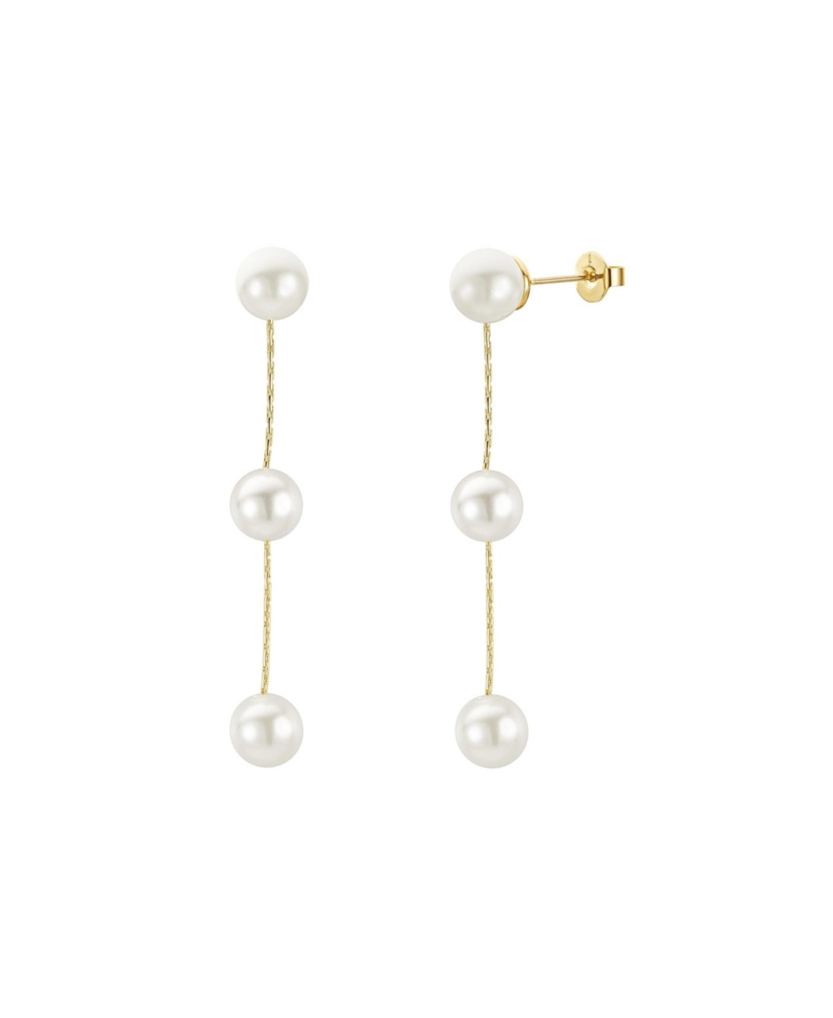 Click here for Untamed Petals Lilly Pearl Drop Earrings - Gold prices