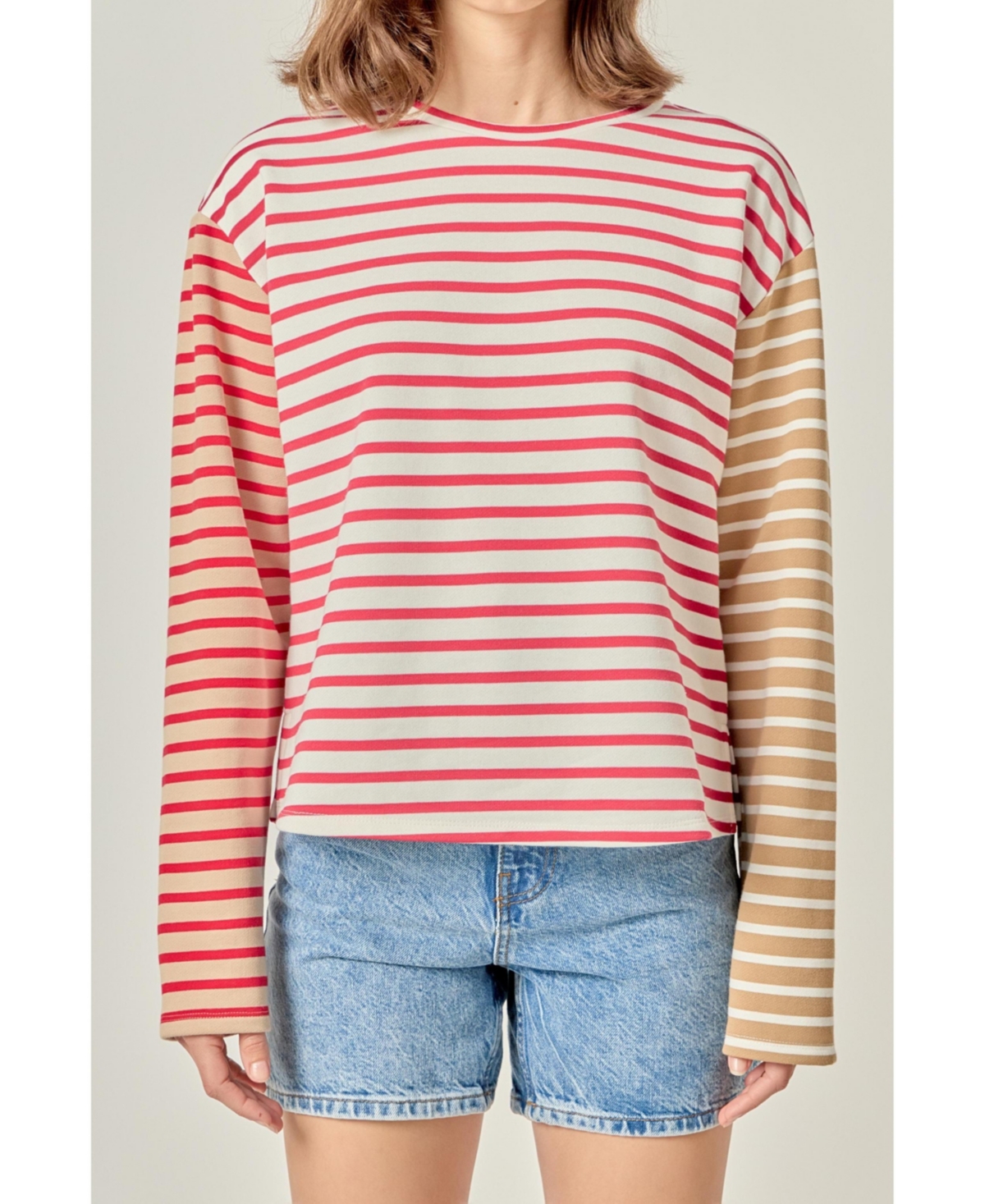 Click here for English Factory Womens Stripe Color Block Sweatshi... prices