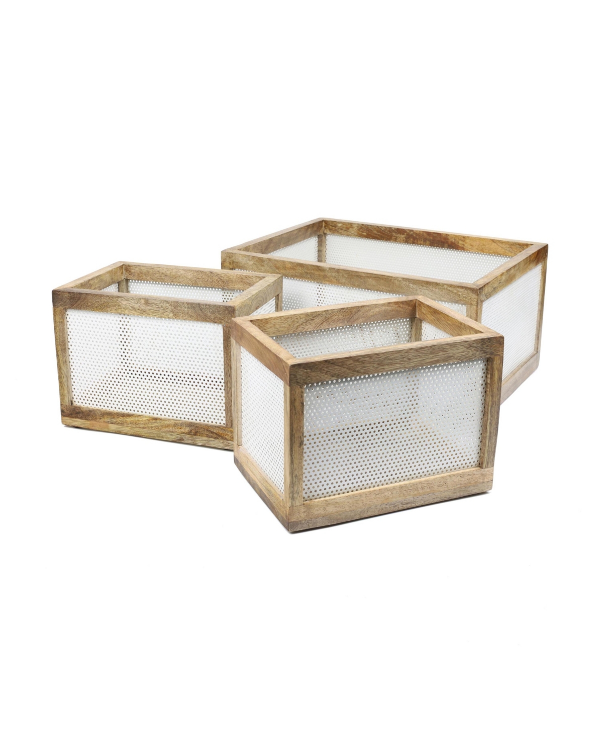 Click here for Fallon Modern Minimalist Handmade Wooden Metal Nes... prices